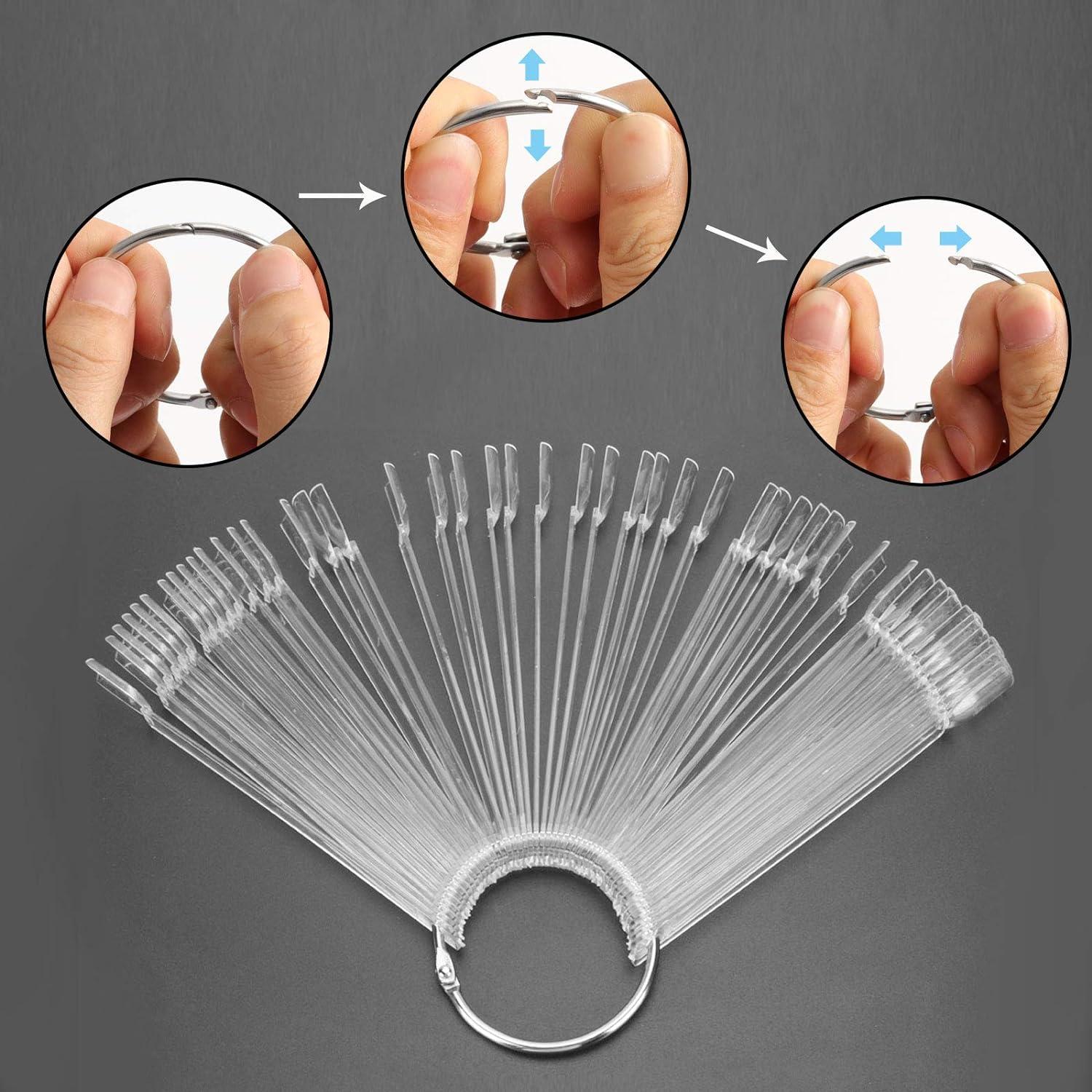 ZOENHOU 150PCS Transparent Nail Swatches Sticks - Nail Polish Color ...