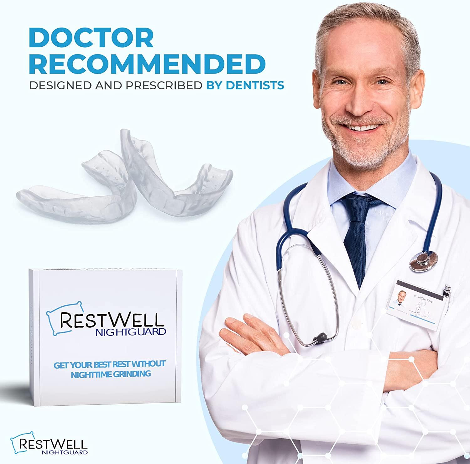 Restwell Dental Nightguard - Bruxing TMJ Relief, Anti Grinding Teeth ...