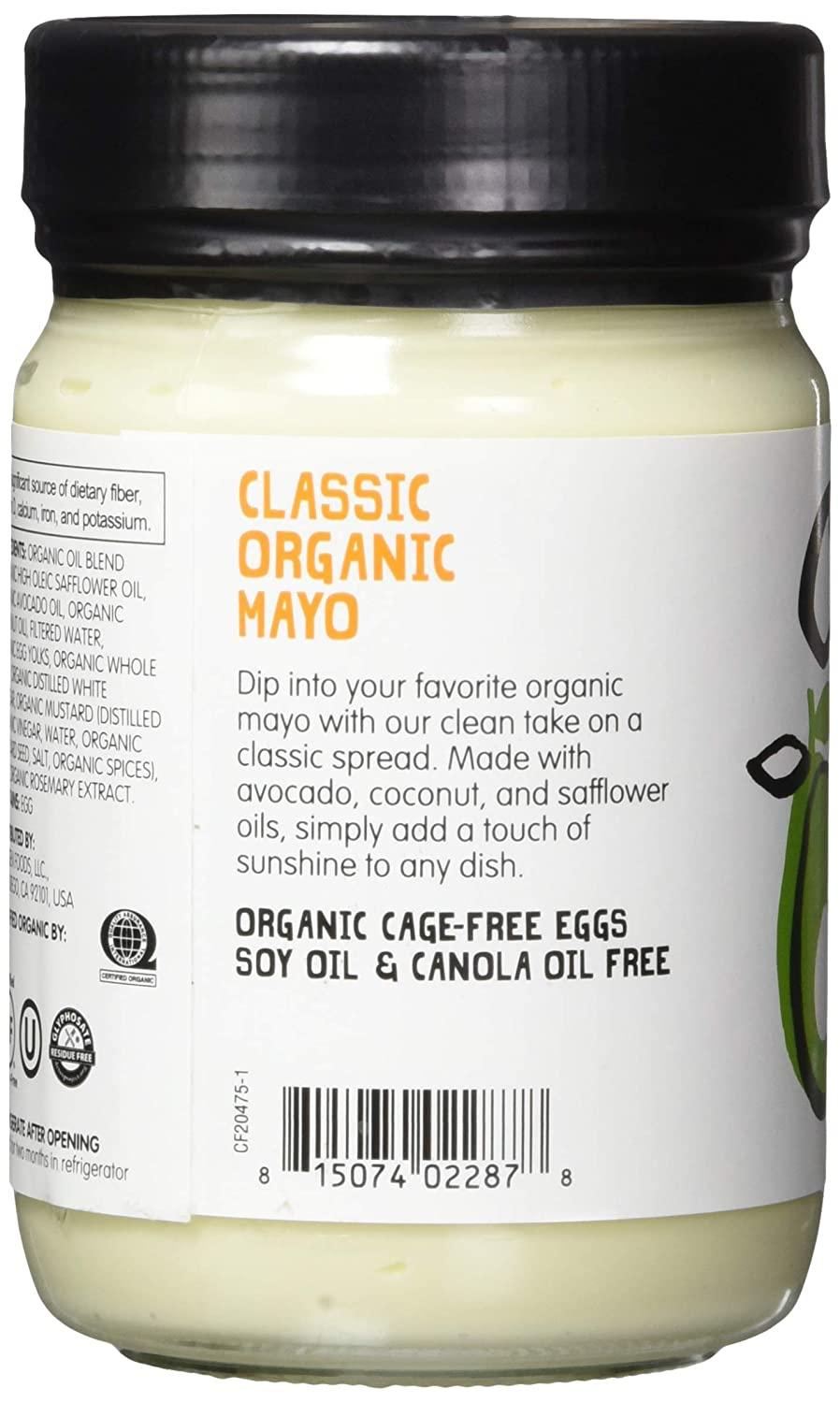 Chosen Foods Classic Organic Mayo 12 fl oz - Healthy, Non-GMO ...