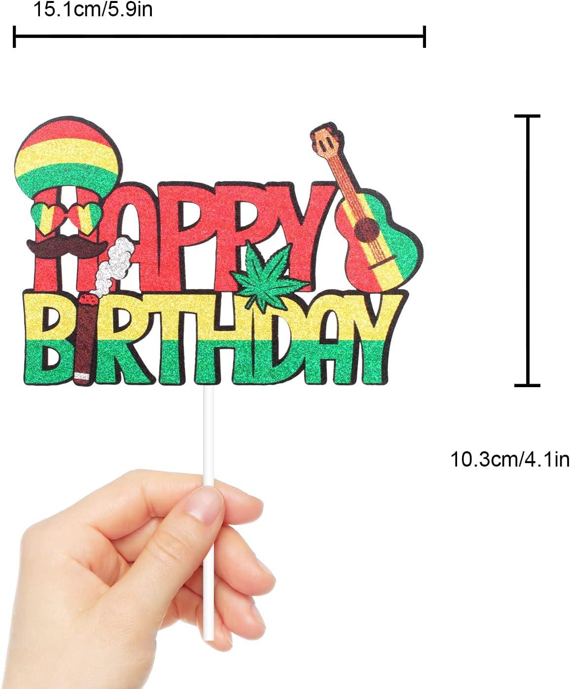 Reggae Dancehall Happy Birthday Cake Topper - Summer Dance Party Cake ...