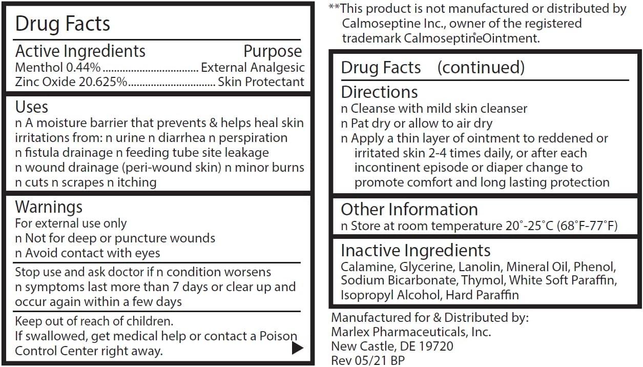 Marlex Menthol and Zinc Oxide Ointment 4 Ounce (113 g) | Temporarily ...