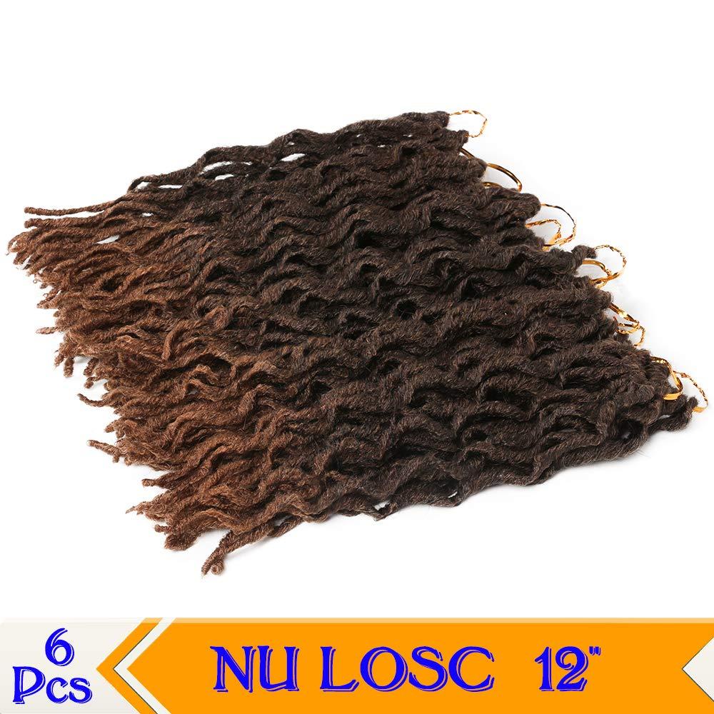 Shop 6 Packs Faux Locs Crochet Hair - 30.5cm Nu Locs Short Braids ...