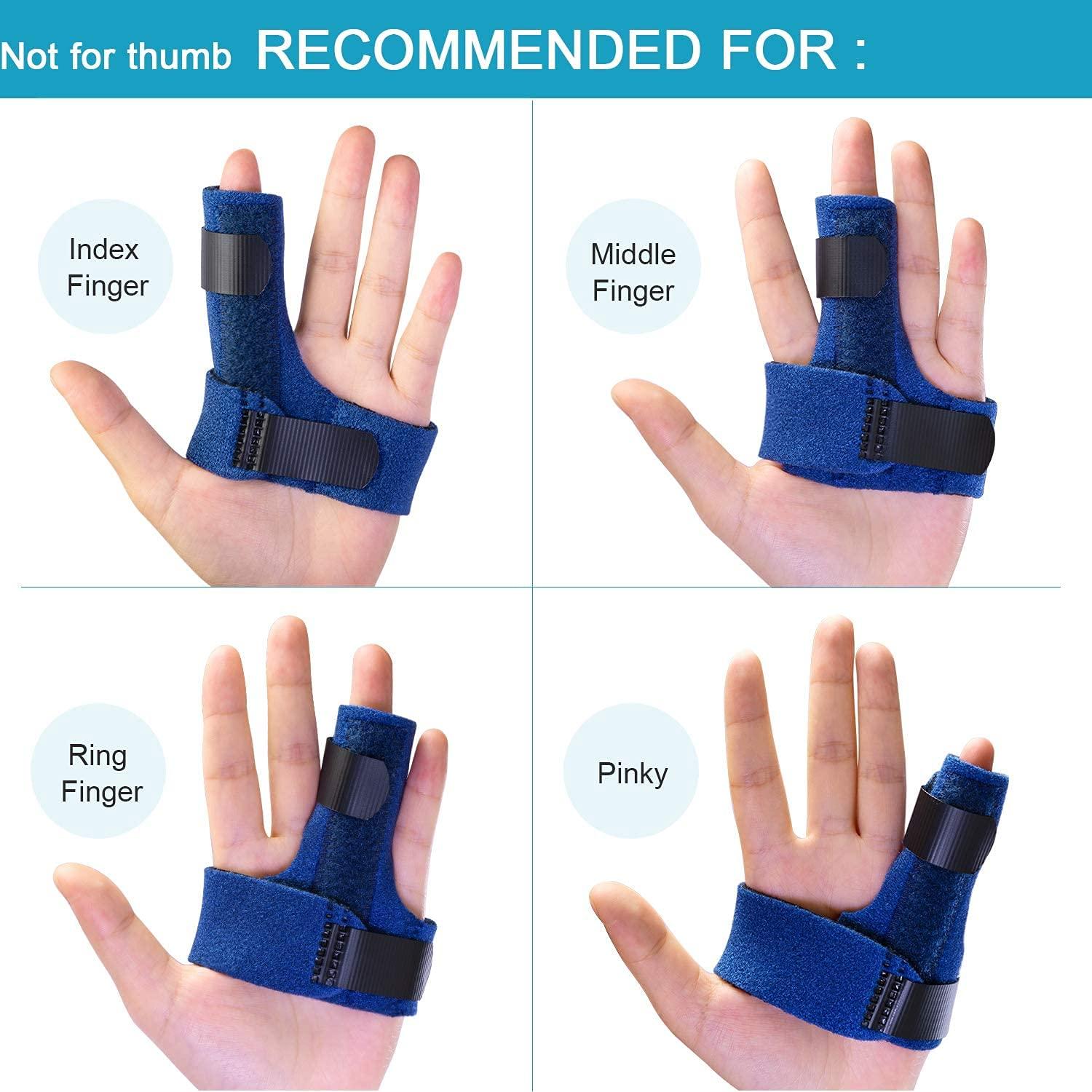 Sumifun Finger Brace with Gel Sleeves for Pain Relief - Blue | For ...