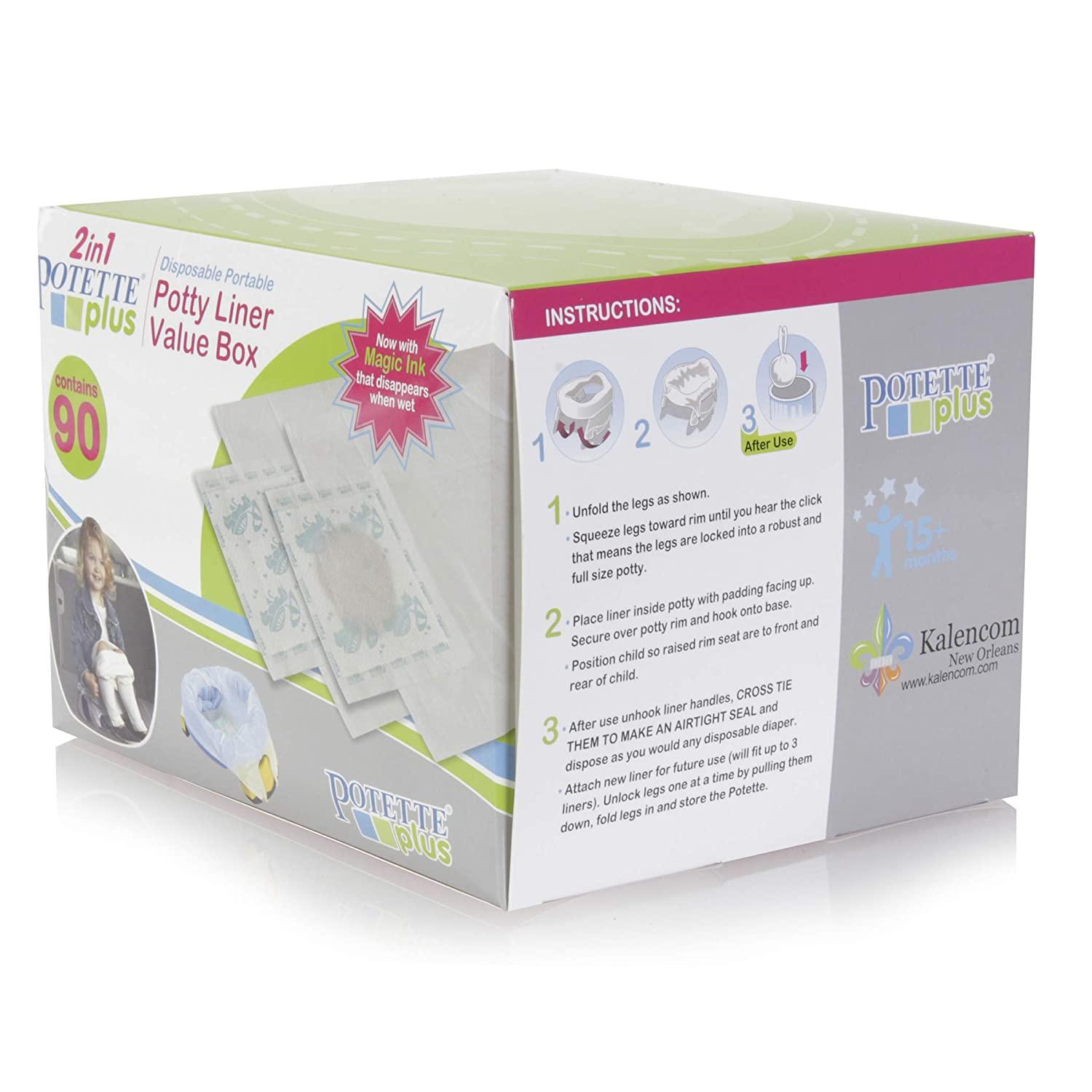 Kalencom Potette Plus Potty Seat Liners Value Box - 90 Liners ...