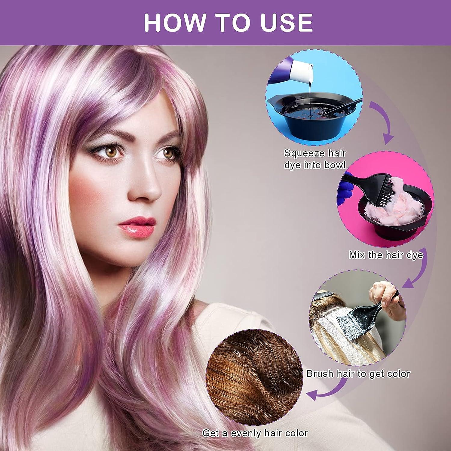 Ahier 23-Piece Hair Dye Coloring Kit with Brush, Bowl, Cap, Gloves ...