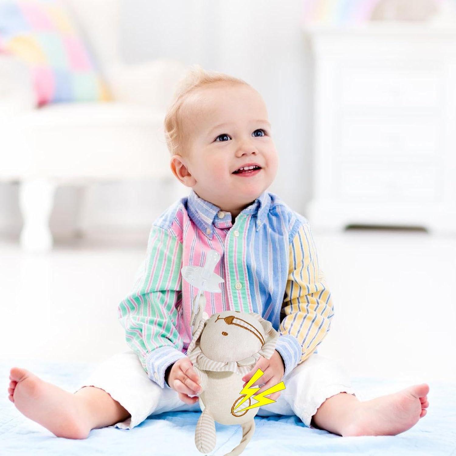 Plush Pacifier Buddy | Soft Skin-Friendly Animal Attachment | Adorable ...