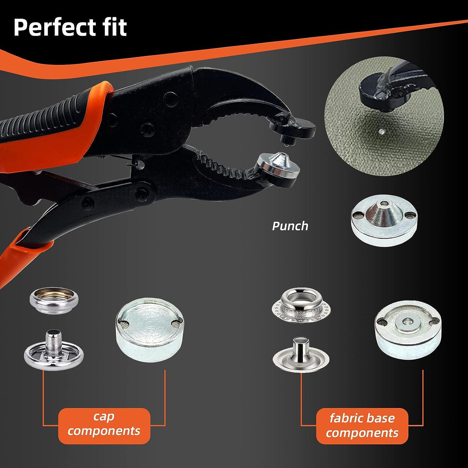 Heavy Duty Snap Fastener Tool Adjustable Snap Setter Tool Includes 20 ...