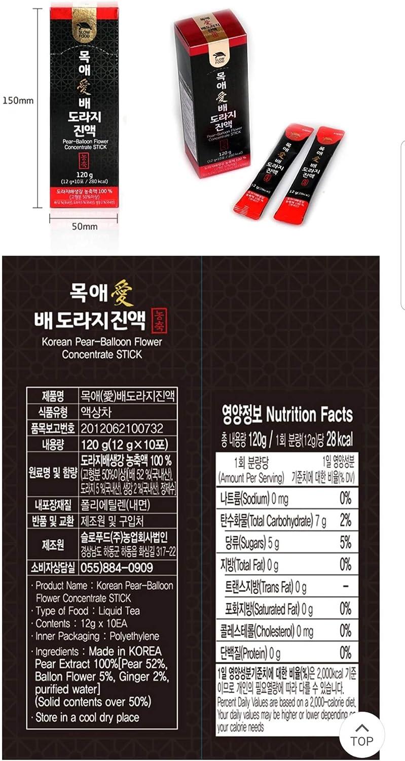 Premium Sugar-Free Korean Pear Ginger & Balloon Flower Extract Liquid ...