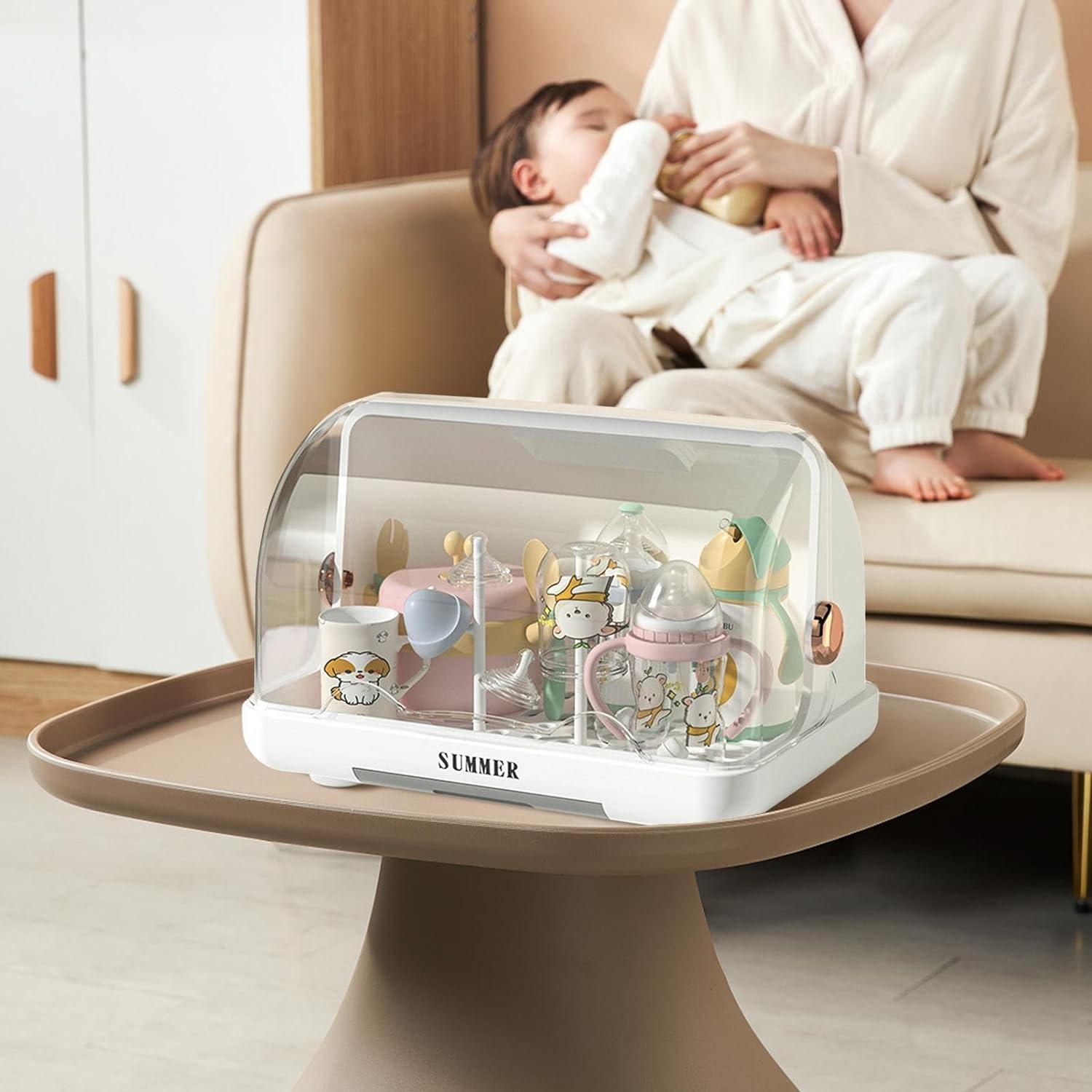 Calakono White Storage Box for Baby Bottles - Efficient Organization ...
