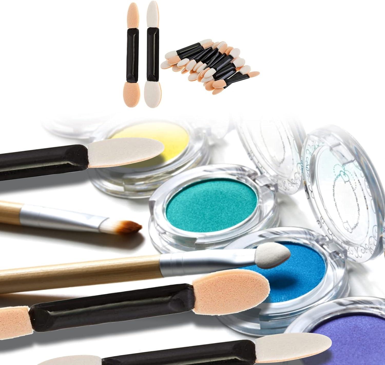 Sponge Eyeshadow Applicator 30pcs - Disposable Dual Sided Oval Brush ...