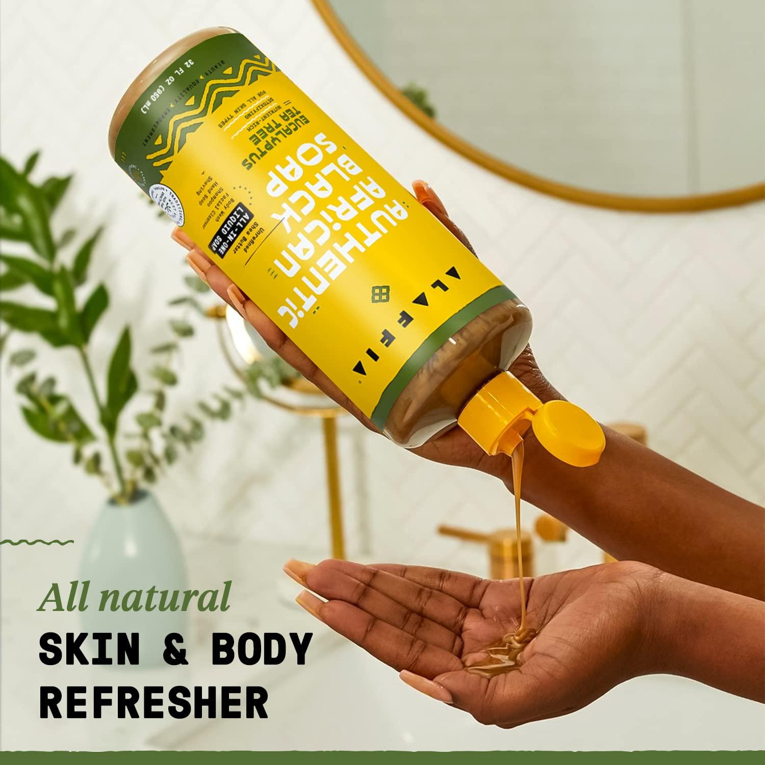 Alaffia Authentic African Black Soap 32 Fl Oz - All in One Liquid Soap ...