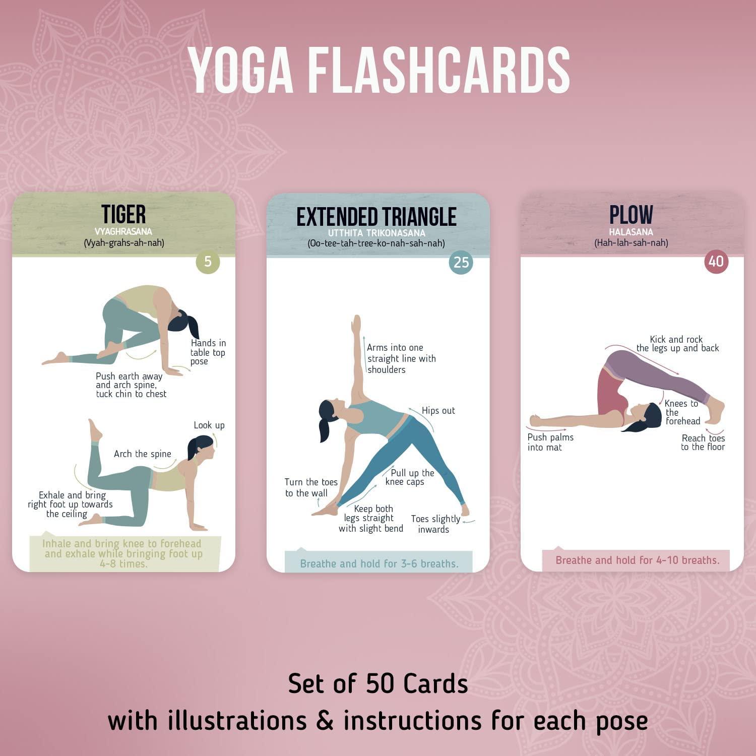 merka Yoga Pose Cards (50 Deck) - Yoga Accessories for All Levels - Men ...