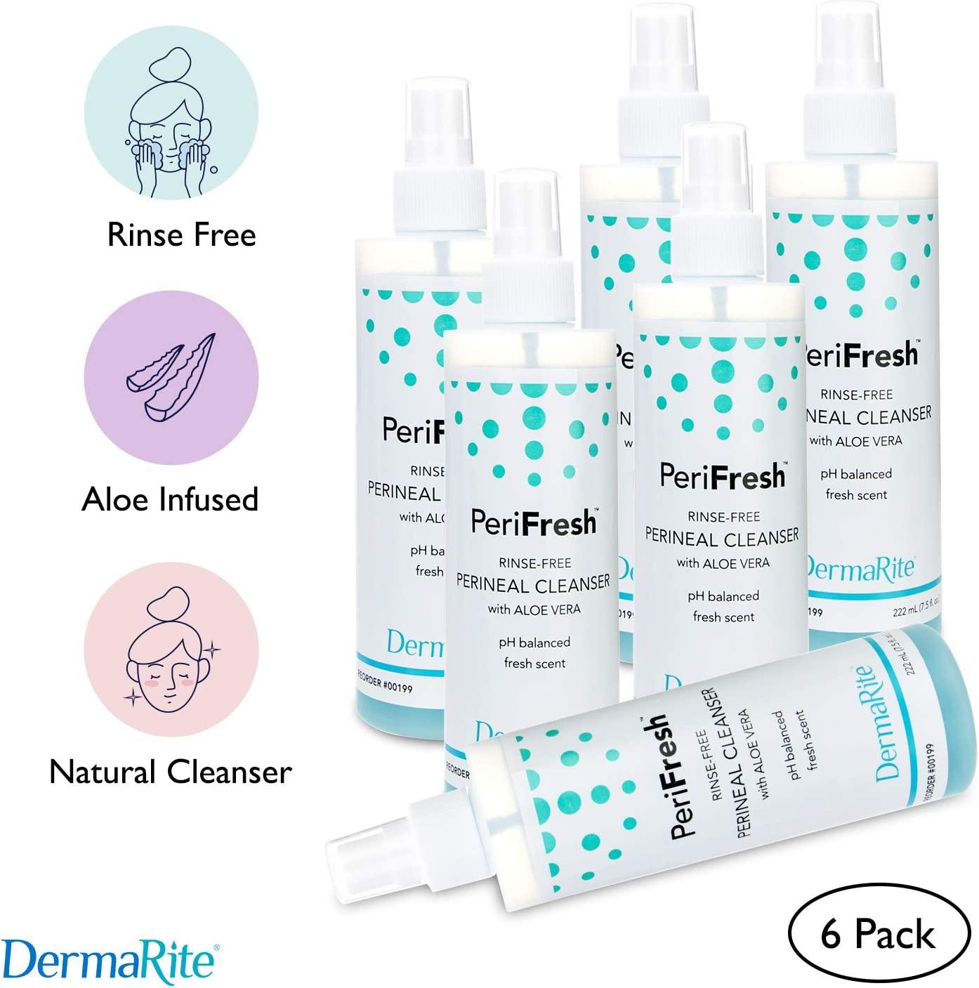PeriFresh No Rinse Perineal Cleanser Spray 6 Pack - Aloe Formula for ...