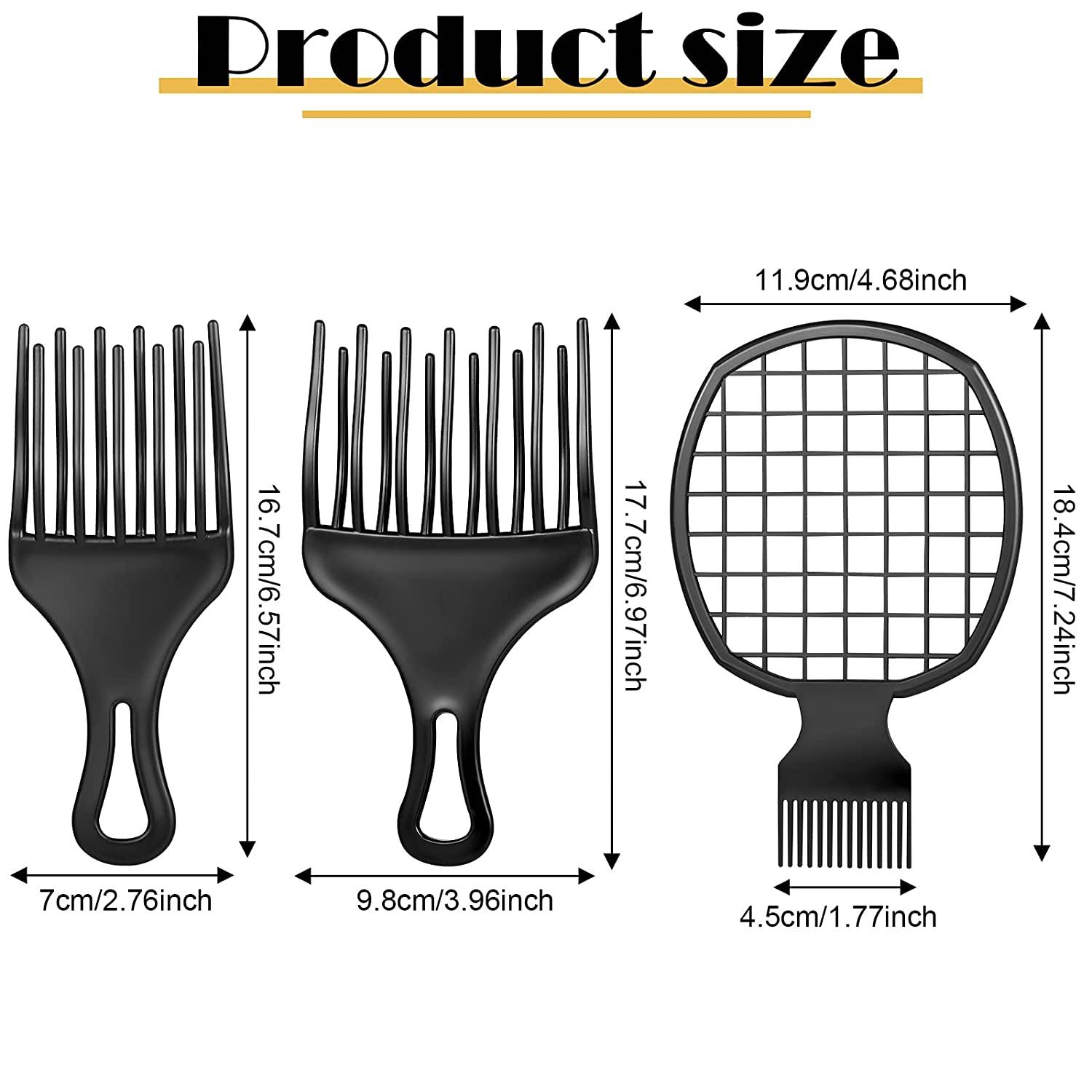 5 Piece Afro Twist Hair Comb Set - Twist Comb, Afro Pick, Curl Sponge ...