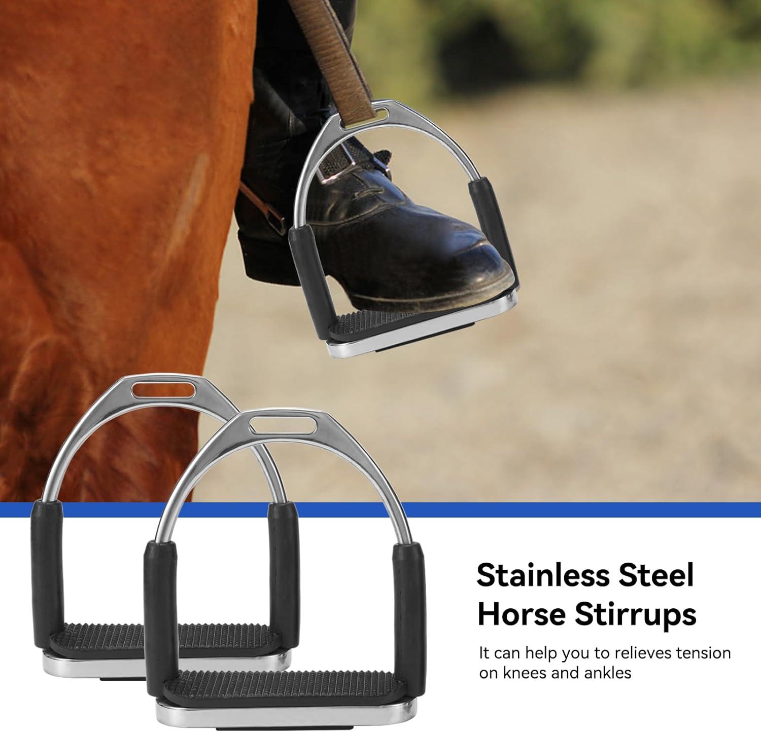 Frdhee Safety Stainless Steel Stirrups for Adults & Children | Anti ...