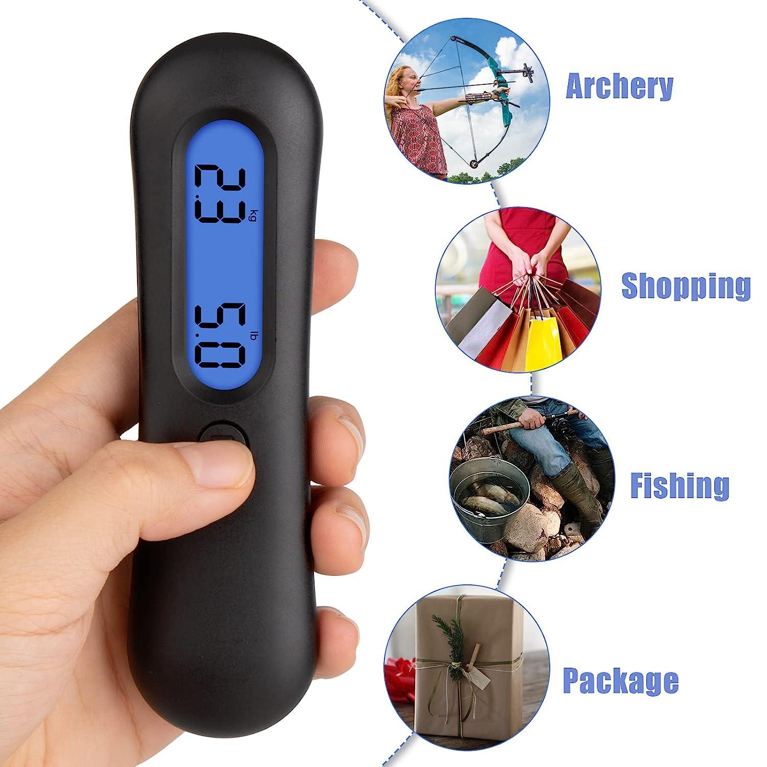 Handheld Archery Bow Scale - Clear LCD Display, 110lb/50kg Capacity ...