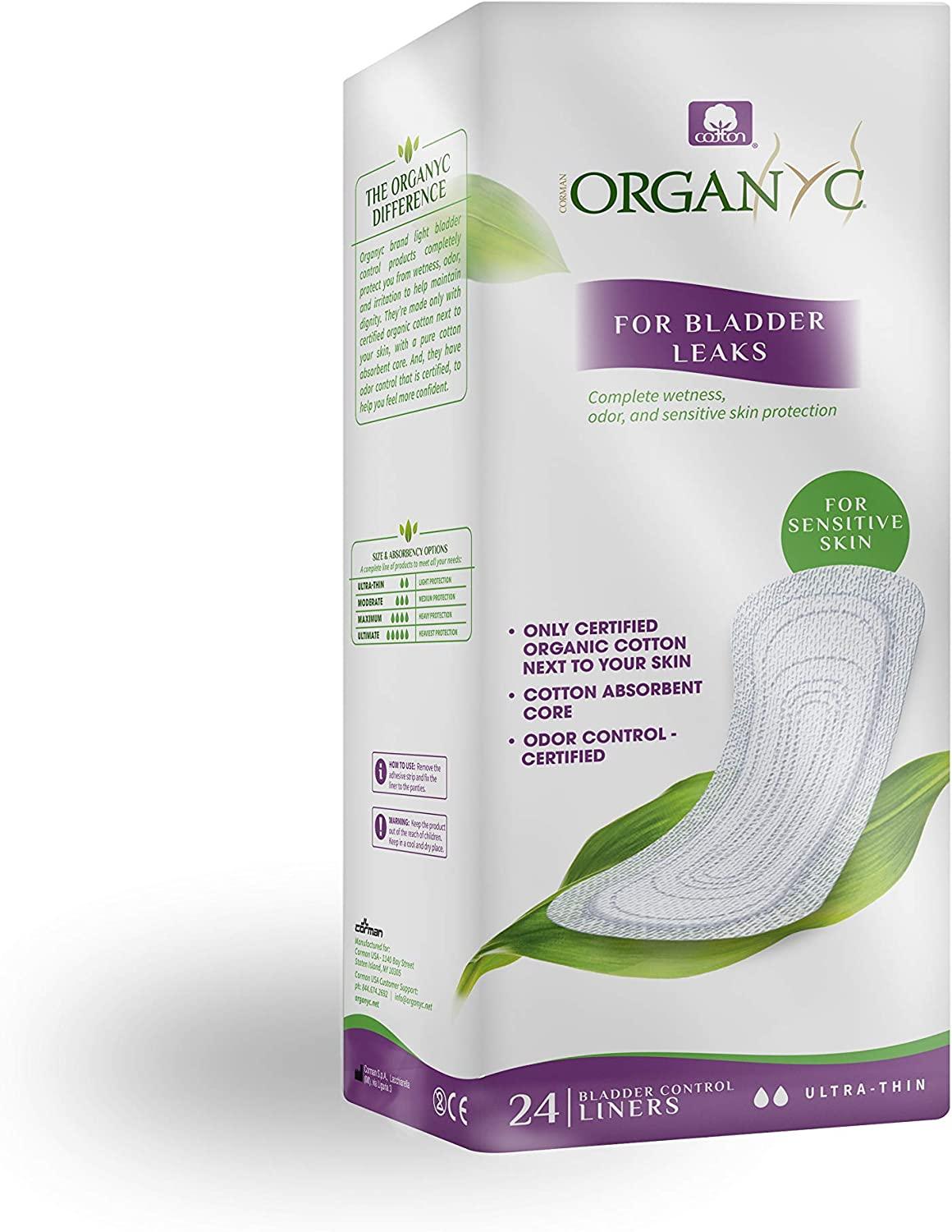 Organyc Ultra-Thin Bladder Control Liners - 24 Count | Best Comfort ...