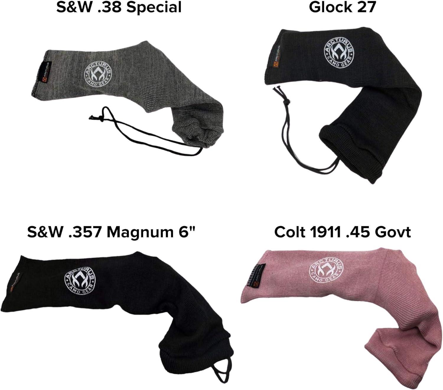 Arcturus Silicone-Treated Handgun Socks - Wide Flexible Design (3" x 16 ...