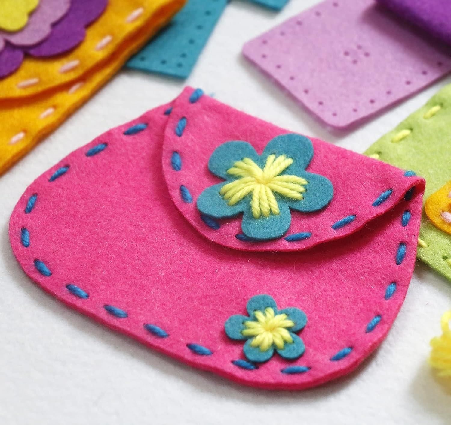 Flying Childhood Felt Crafts for Girls Sewing Kit - DIY Bags and Purses ...