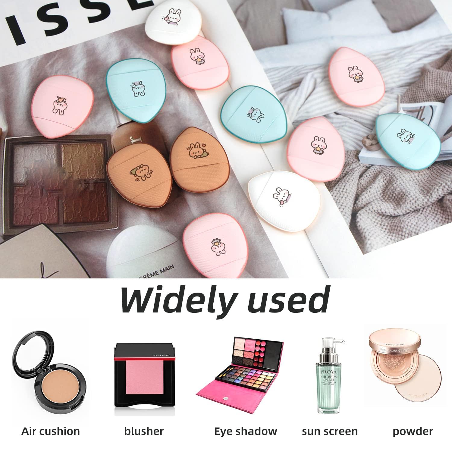 Cute Rabbit Mini Makeup Puff Set - 6 Pcs Finger Puff Sponges for ...