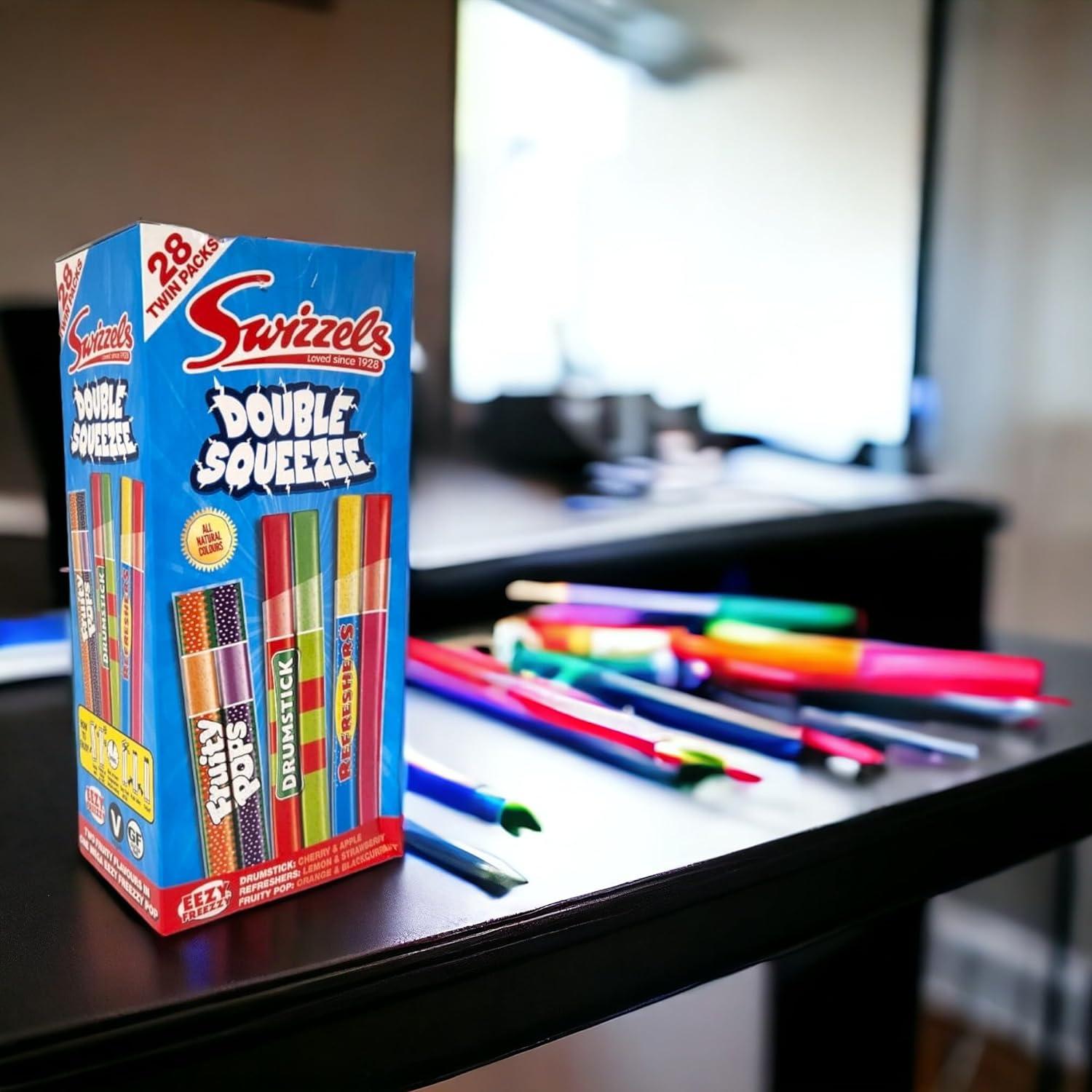 Swizzels Double Squeeze Assorted Candy Sticks - 28 Twin Packs Bulk Box ...