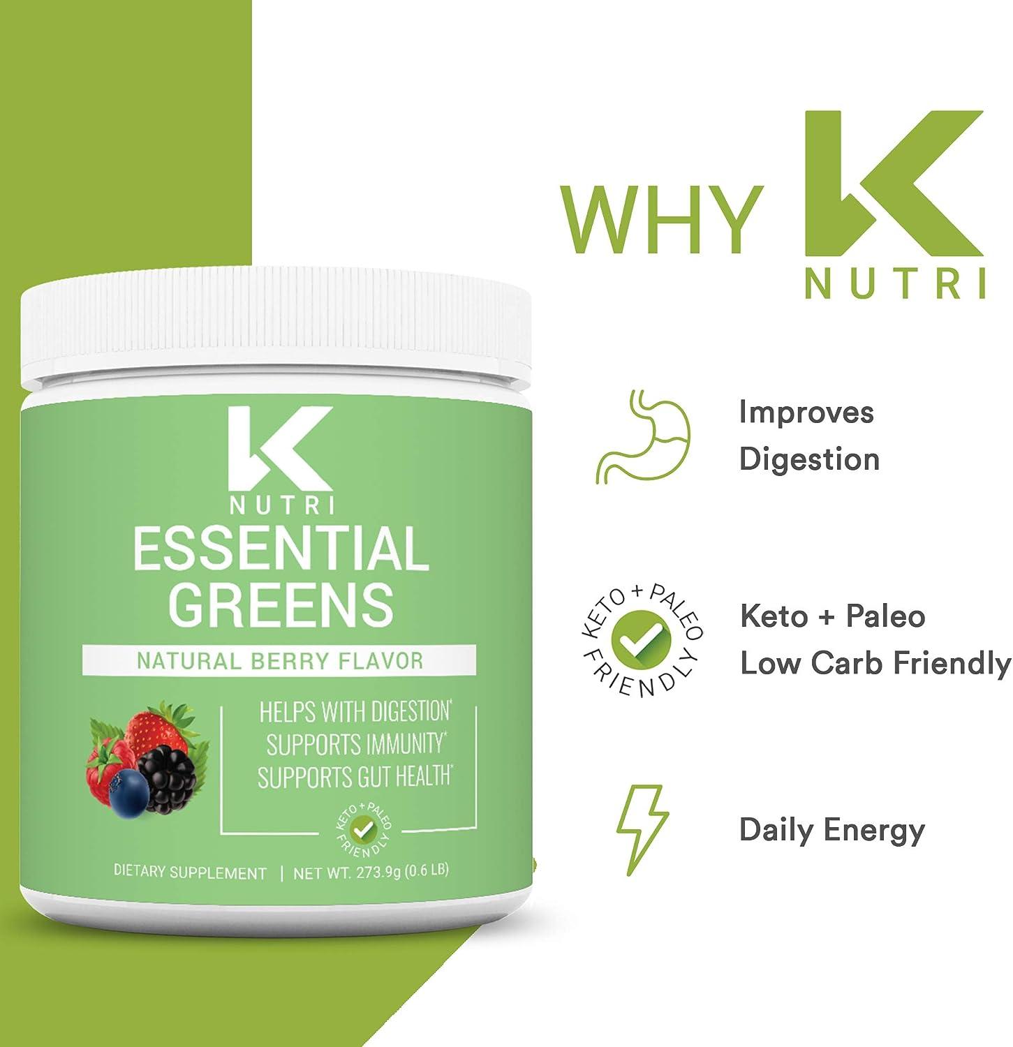 K Nutri Supergreens 30 Servings Organic Superfood Powder - Fruit ...