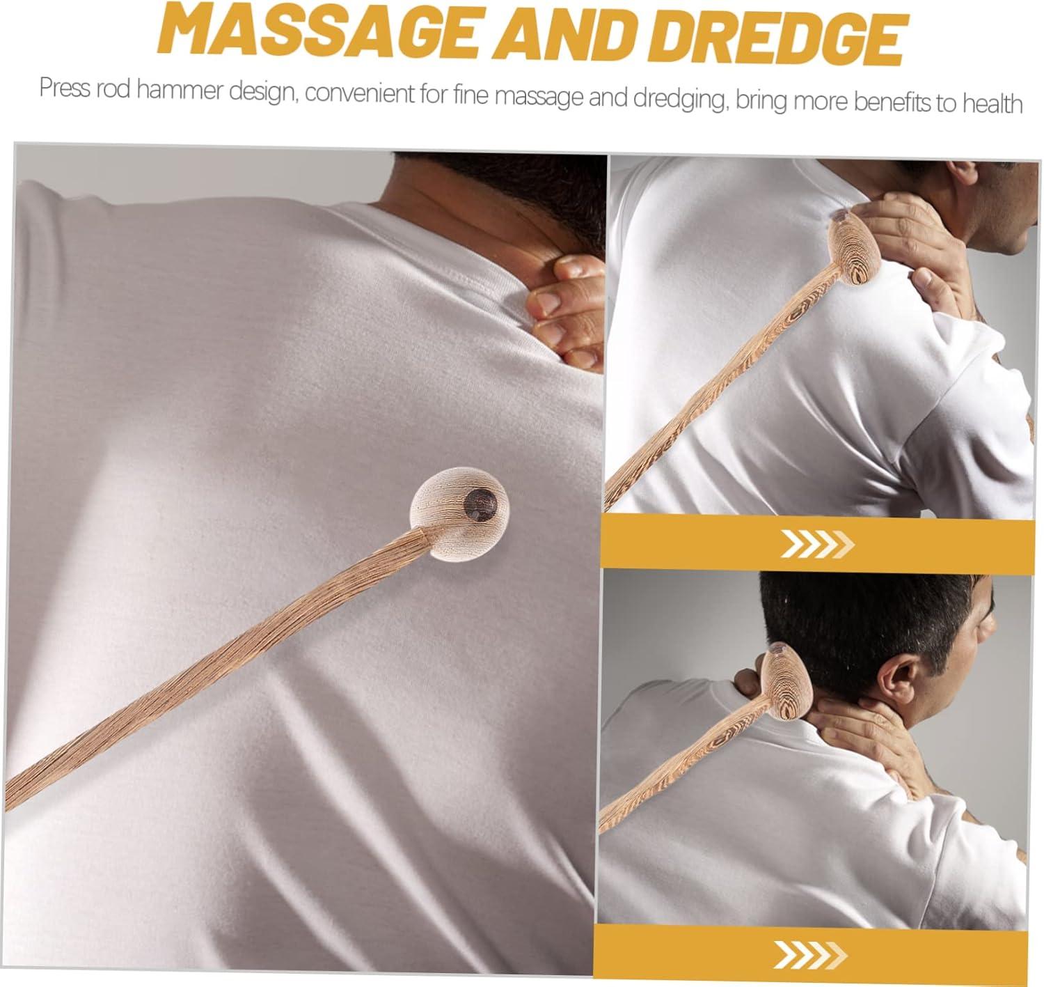 Gleavi 5-Stroke Wooden Massage Hammer Back Massage Device for Trigger ...