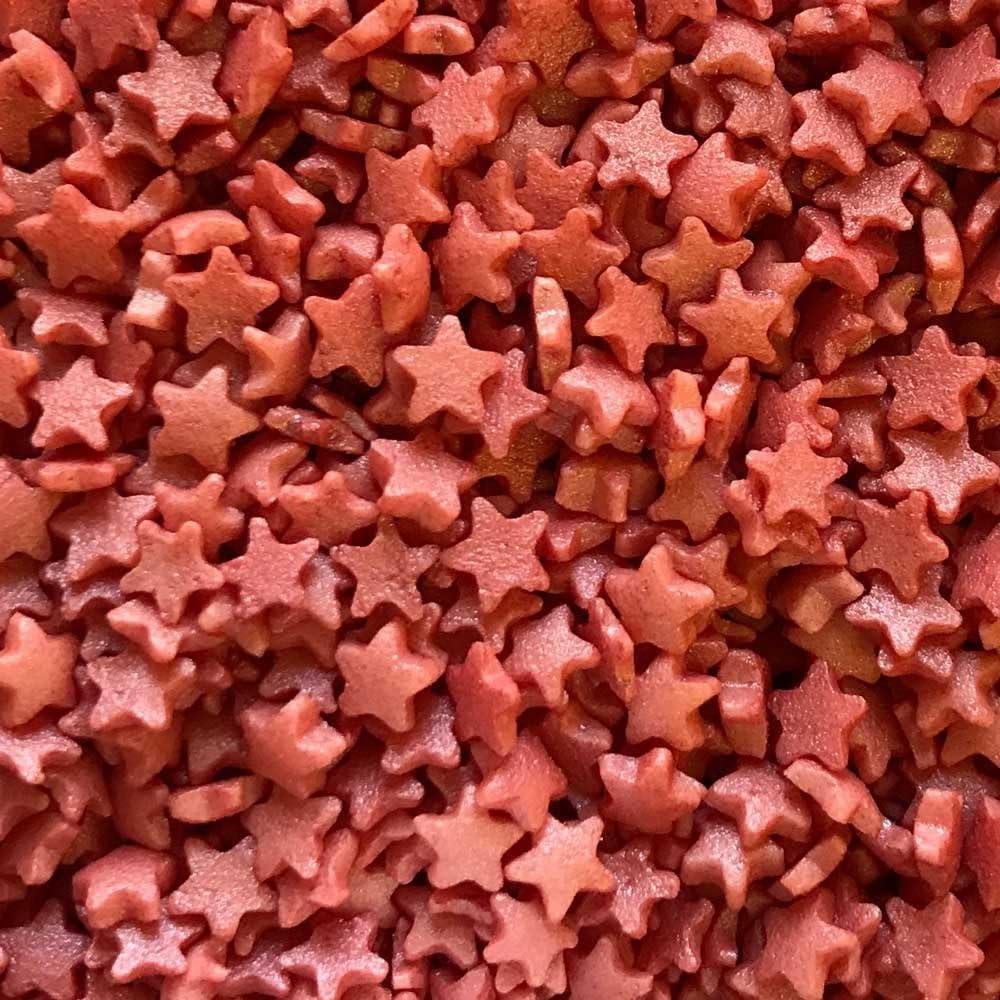 RED STARS Sprinkles glimmer mini stars edible sugar cake decorations ...