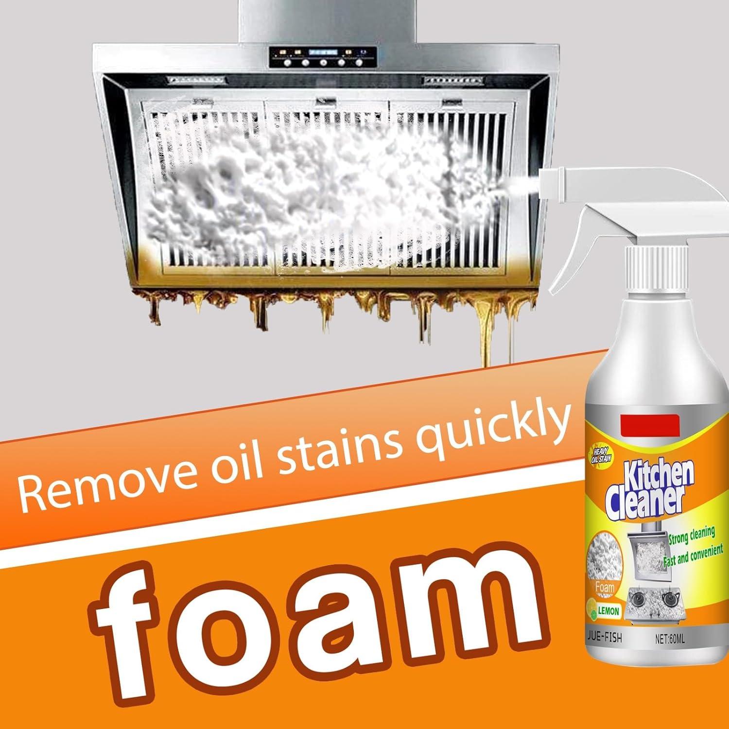 Jue-Fish Kitchen Foam Cleaner - Powerful Multi-Purpose Spray for Oil ...