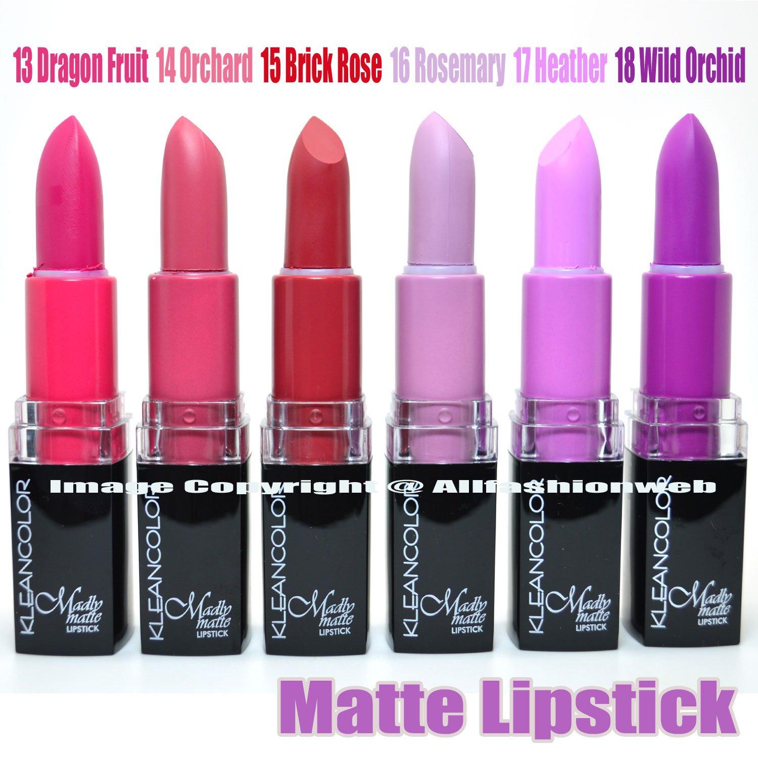 Kleancolor Madly Matte Lipstick Set - Bold Vivid Purple Pink Red ...