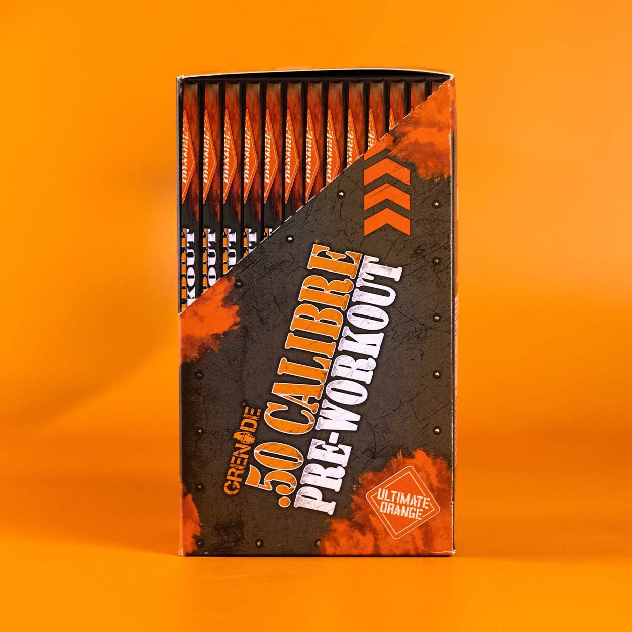 Grenade 50 Calibre Pre-Workout Ultimate Orange Sachets - 50 Servings ...