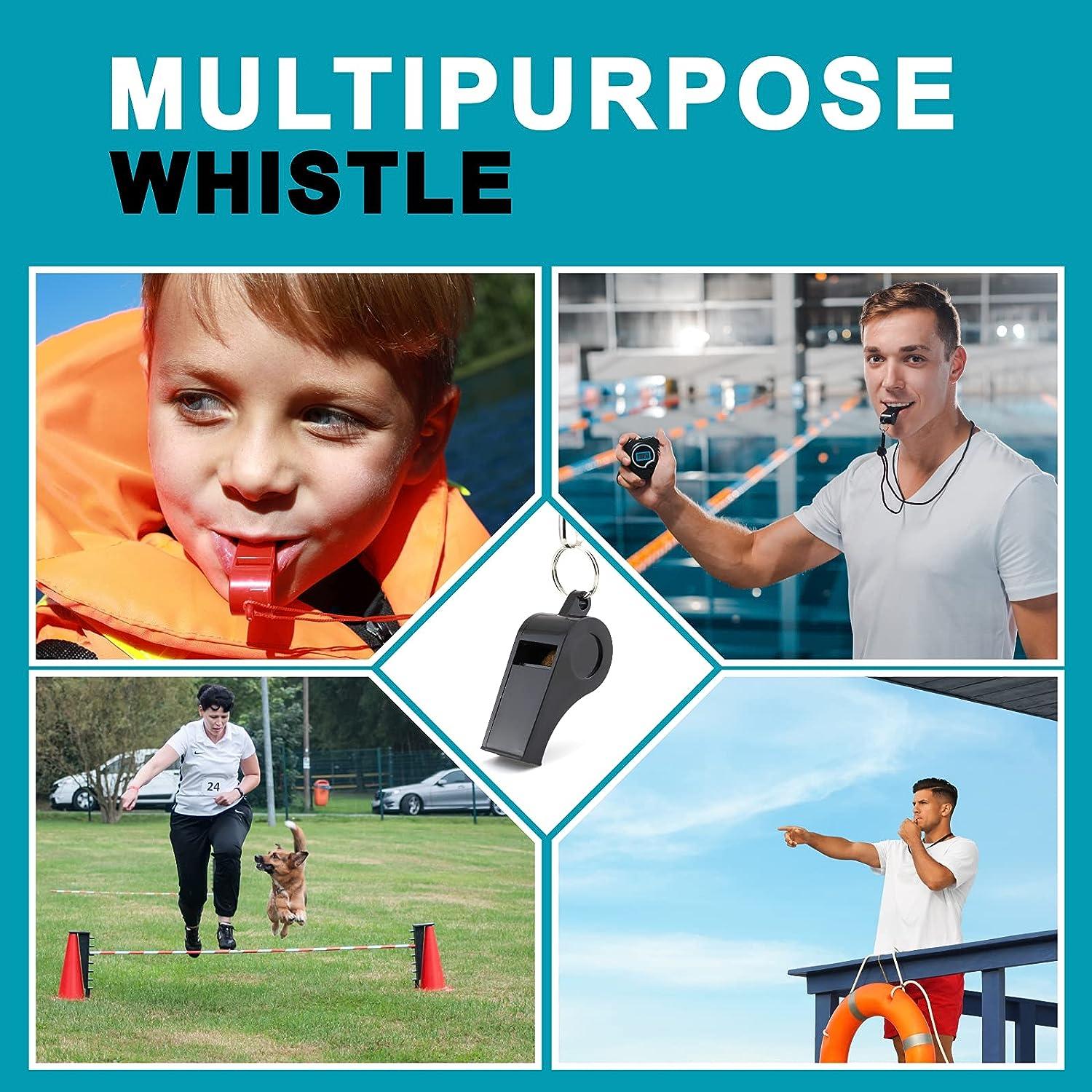 AMBITIONJUMP Whistle 3 Pack - Plastic Sports Whistles with Lanyard for ...