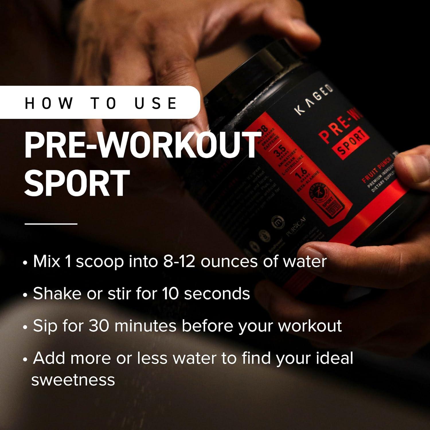 Kaged Muscle Pre-Kaged Sport Pre Workout Powder | Energy, Focus ...