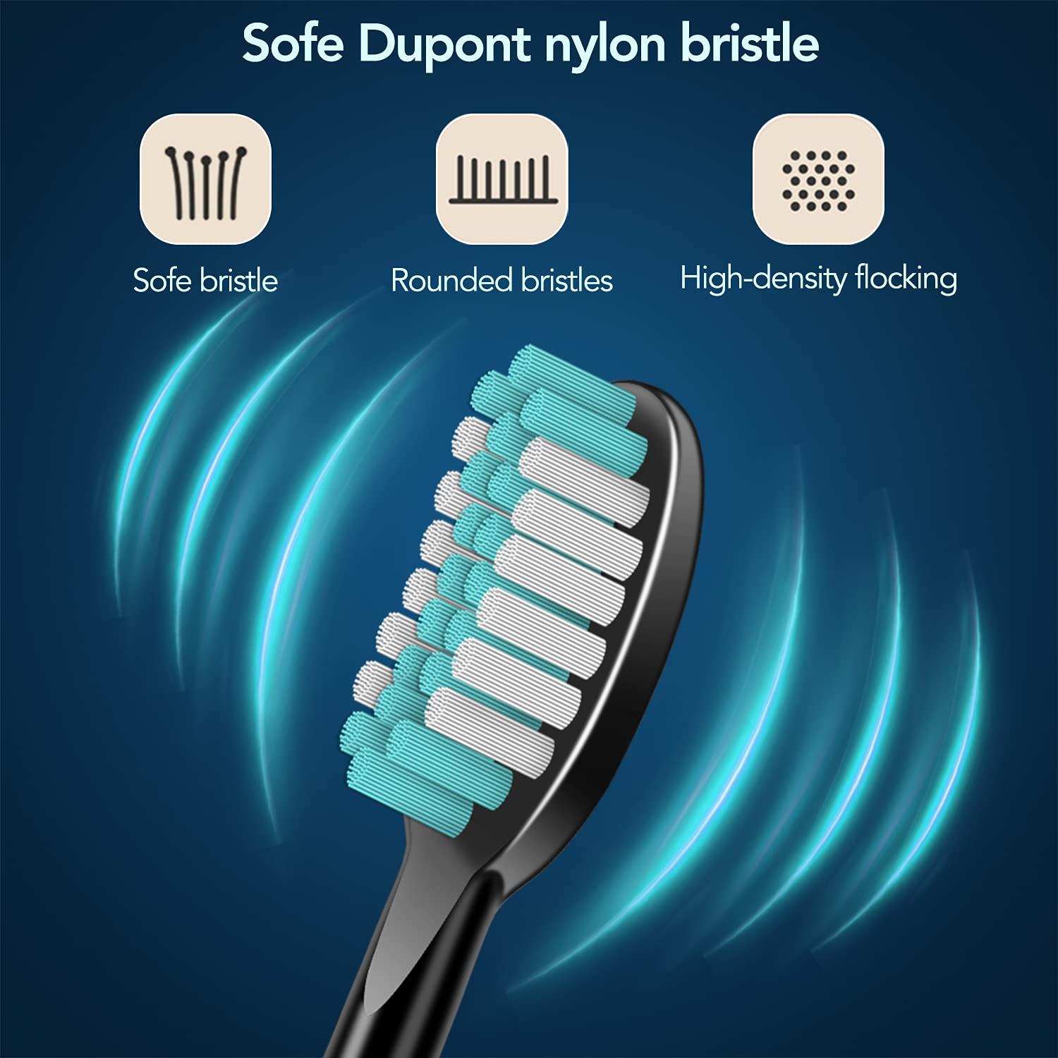 Sonicare Electric Toothbrush with 12 Dupont Brush Heads | 15 Cleaning Modes | 4 Hours Charging ...