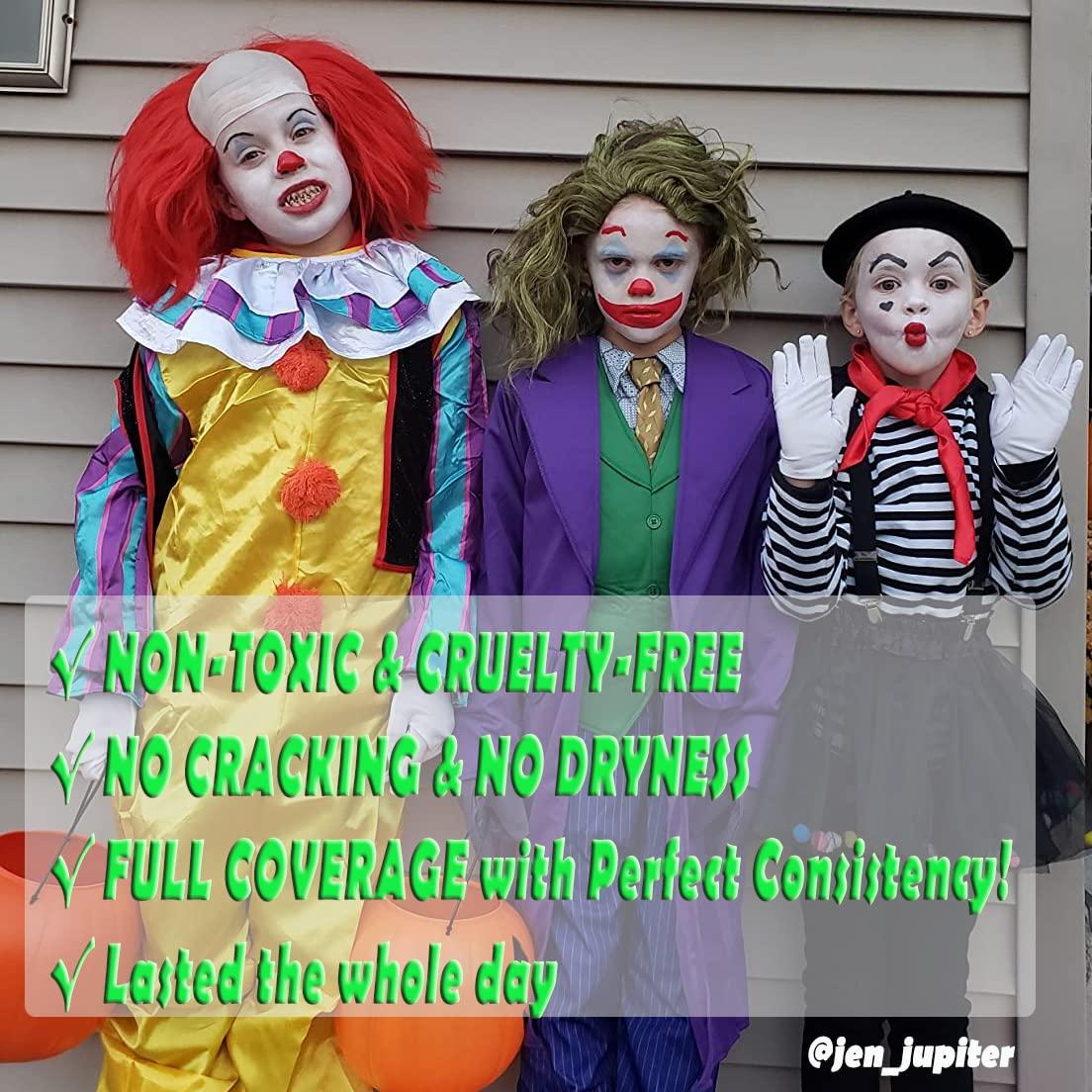 CCbeauty Clown Makeup Kit - Professional Face Paint & Brushes for ...