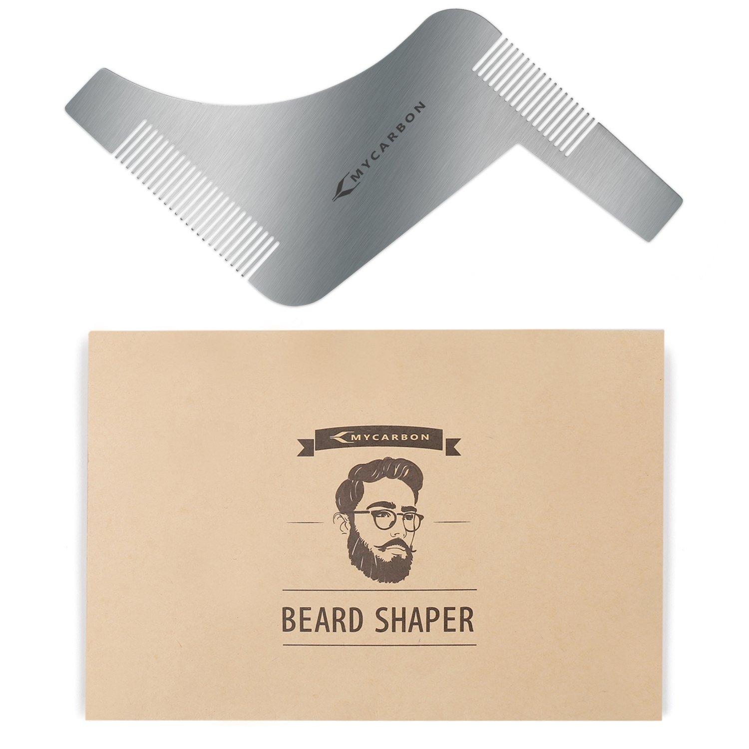 MYCARBON Beard Template for Perfect Shapes | Beard Care Kit with Comb ...