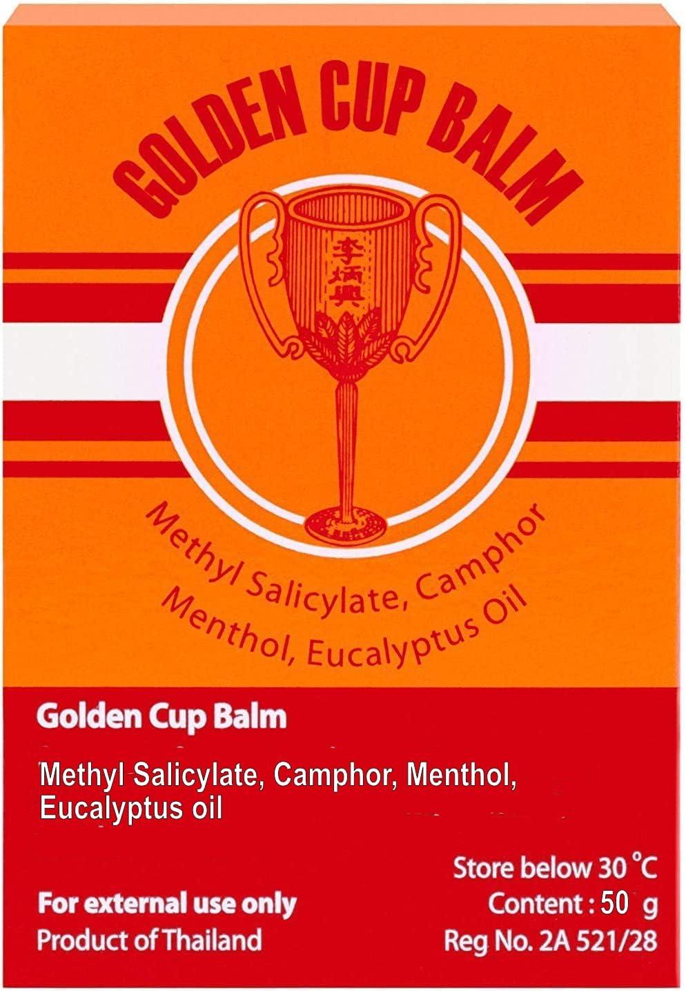 Golden Cup Balm Yellow Herbal Thai Ointment 50g - Soothing Relief for ...