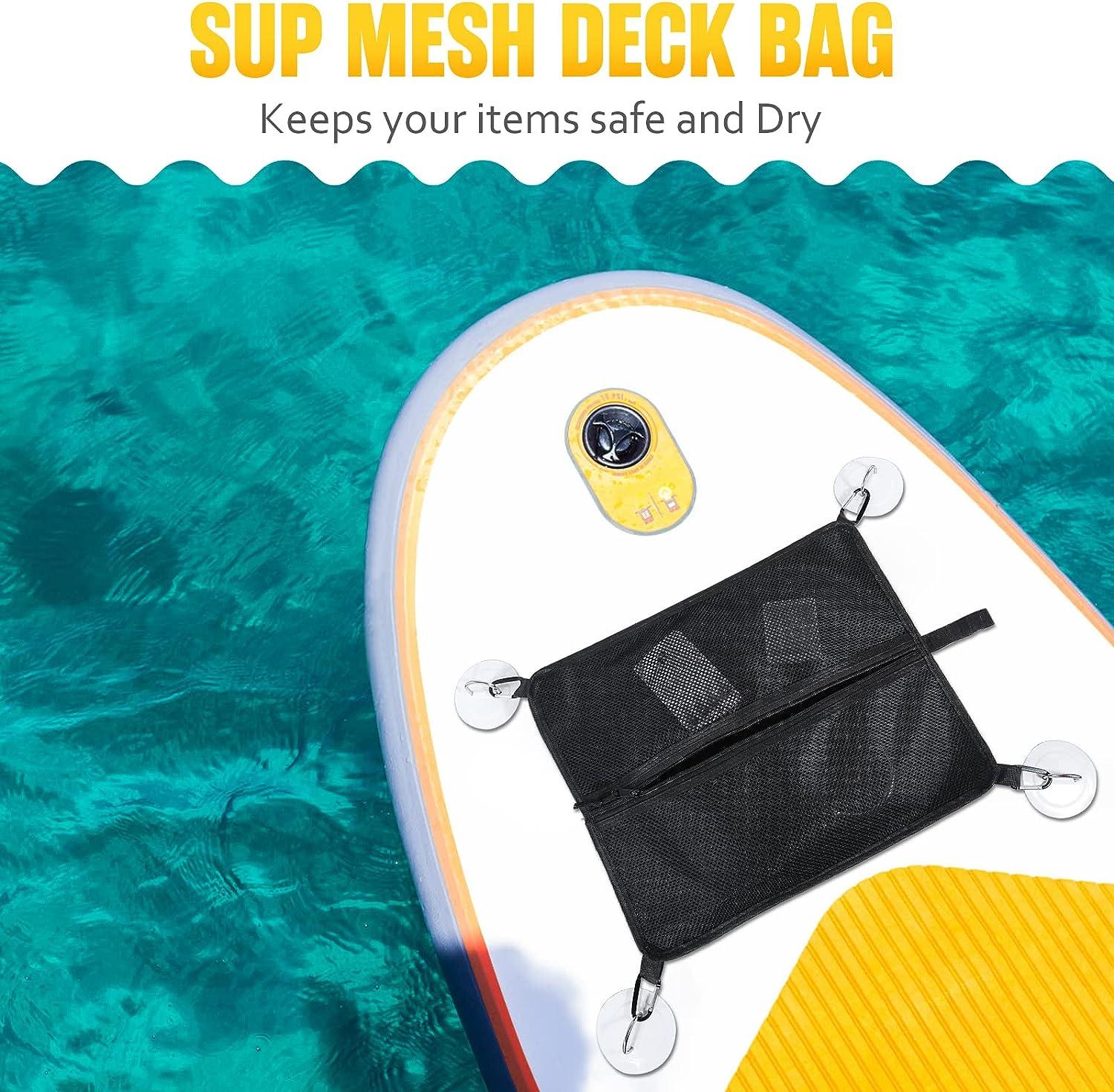 Paddleboard Deck Bag with Waterproof Insert and Zipper Closure - Mesh ...