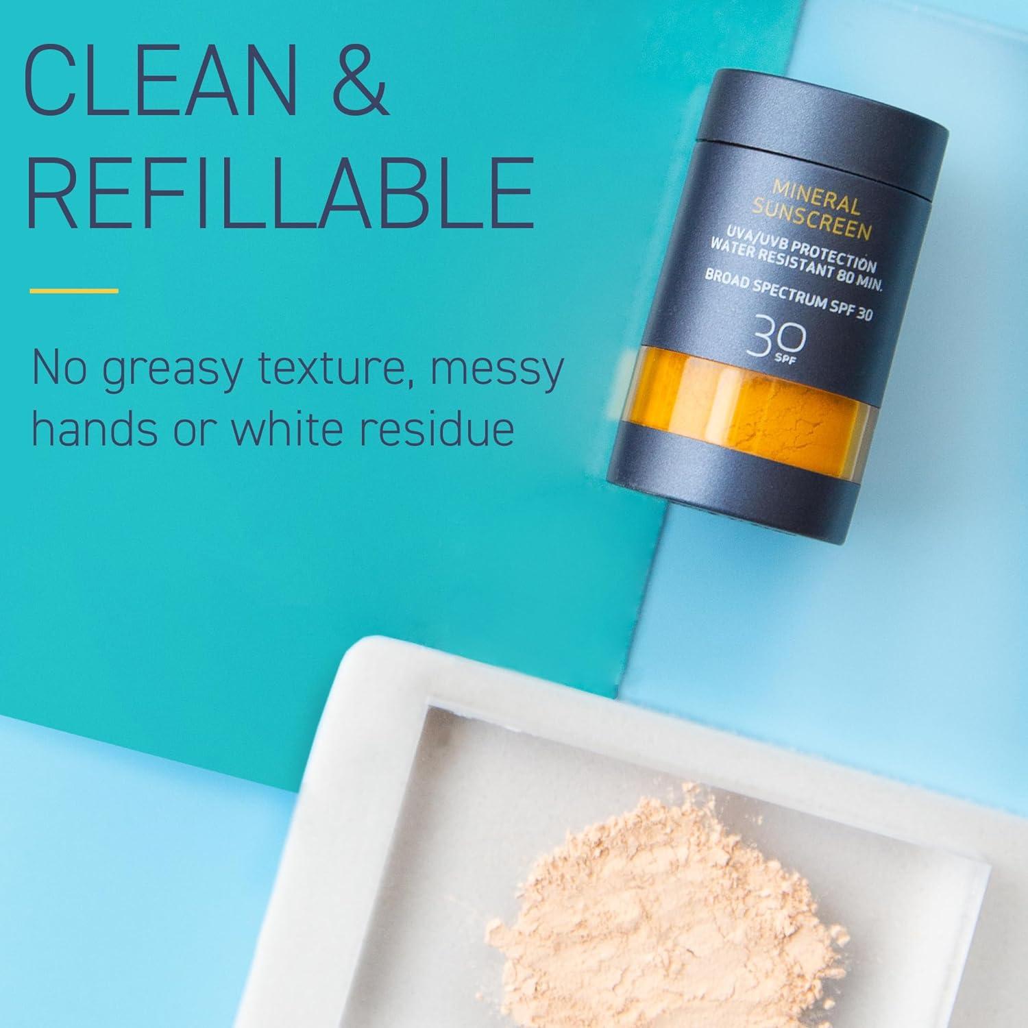 Brush On Block Mineral Sunscreen Powder Refill - SPF 30 Natural Broad ...