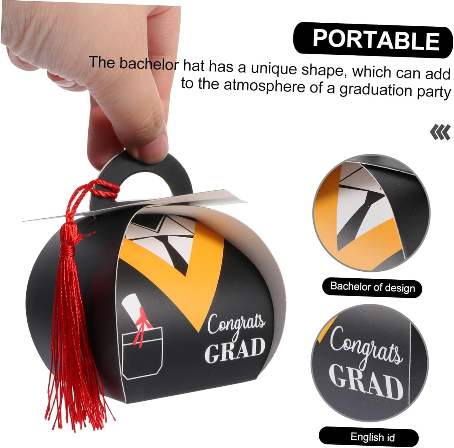 VILLCASE Graduation Favors Mini Chocolates 50pcs Boxes Graduation Hat ...
