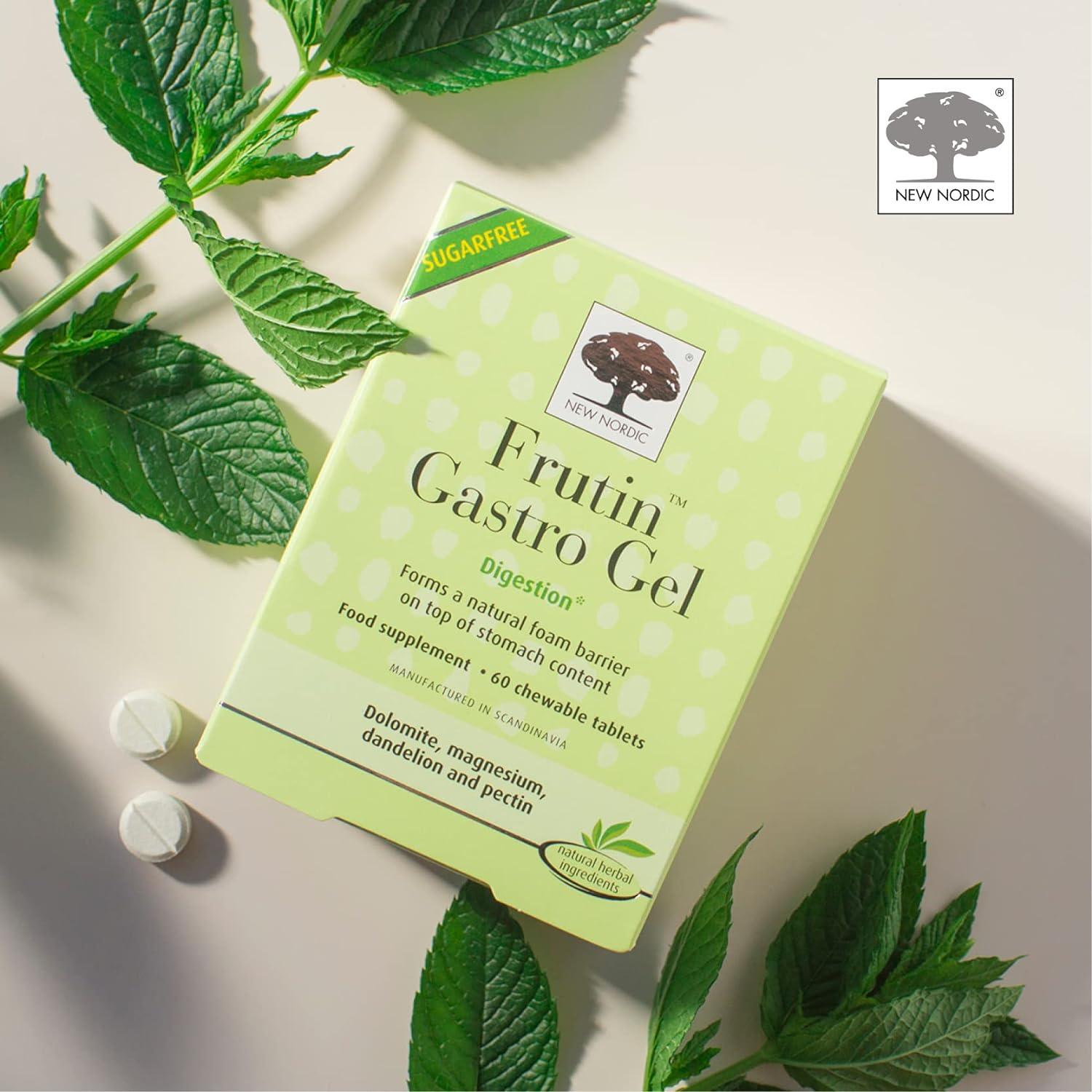 New Nordic Frutin Gastro Gel 60 Chewable Tablets - Fast-Acting Relief ...