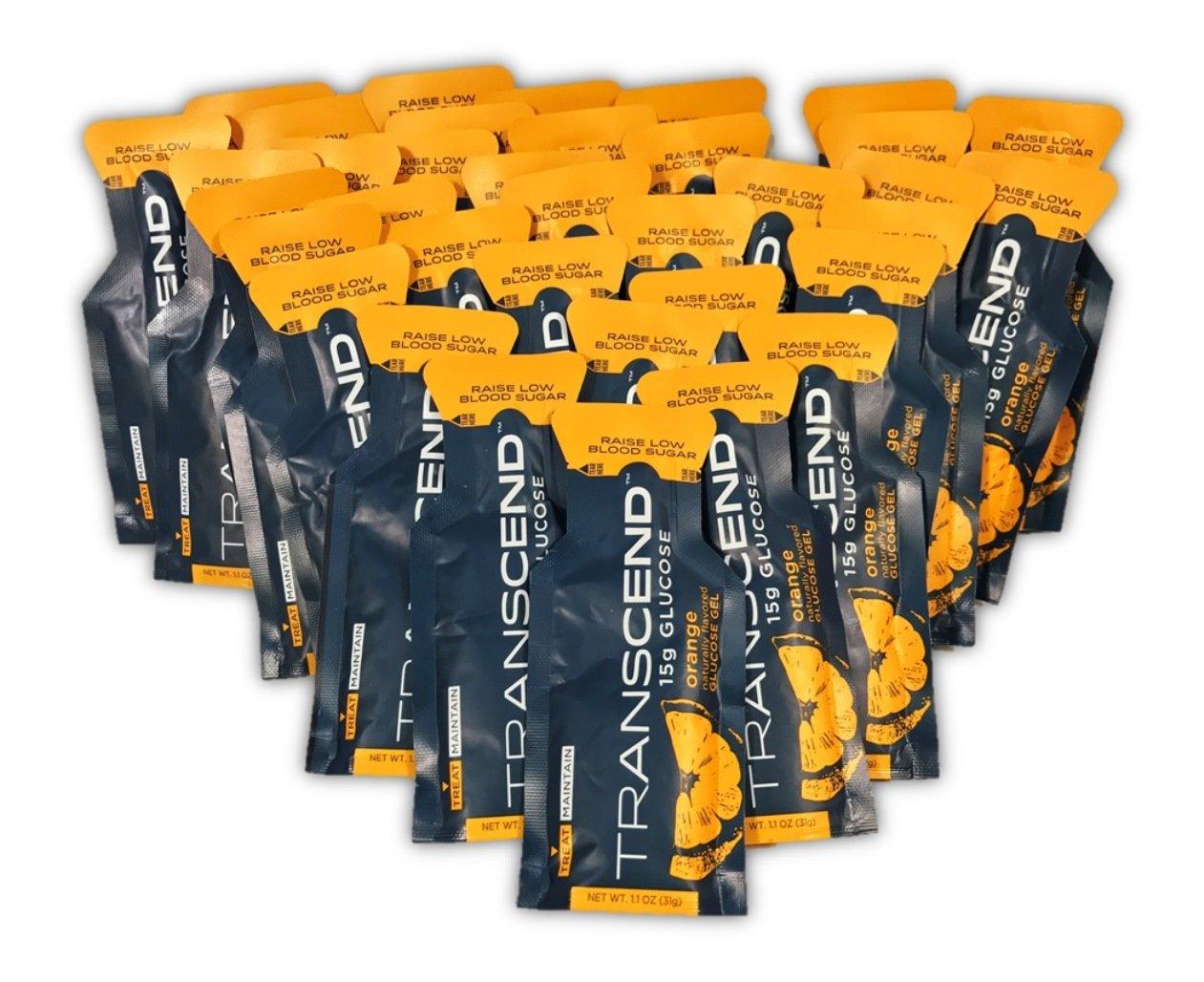 Transcend Orange Glucose Gels - 15g Packets (36) | Energy Boost for ...