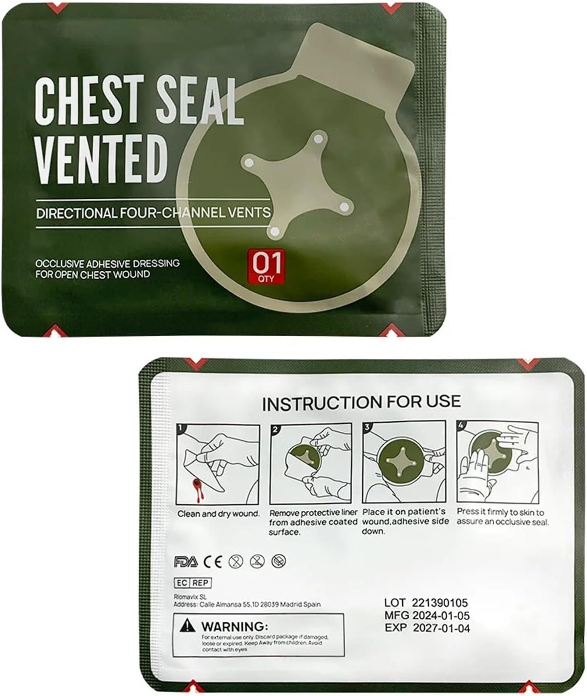 Va Man Do Occlusive Breast Sealing with 4 Holes | Tactical First Aid ...