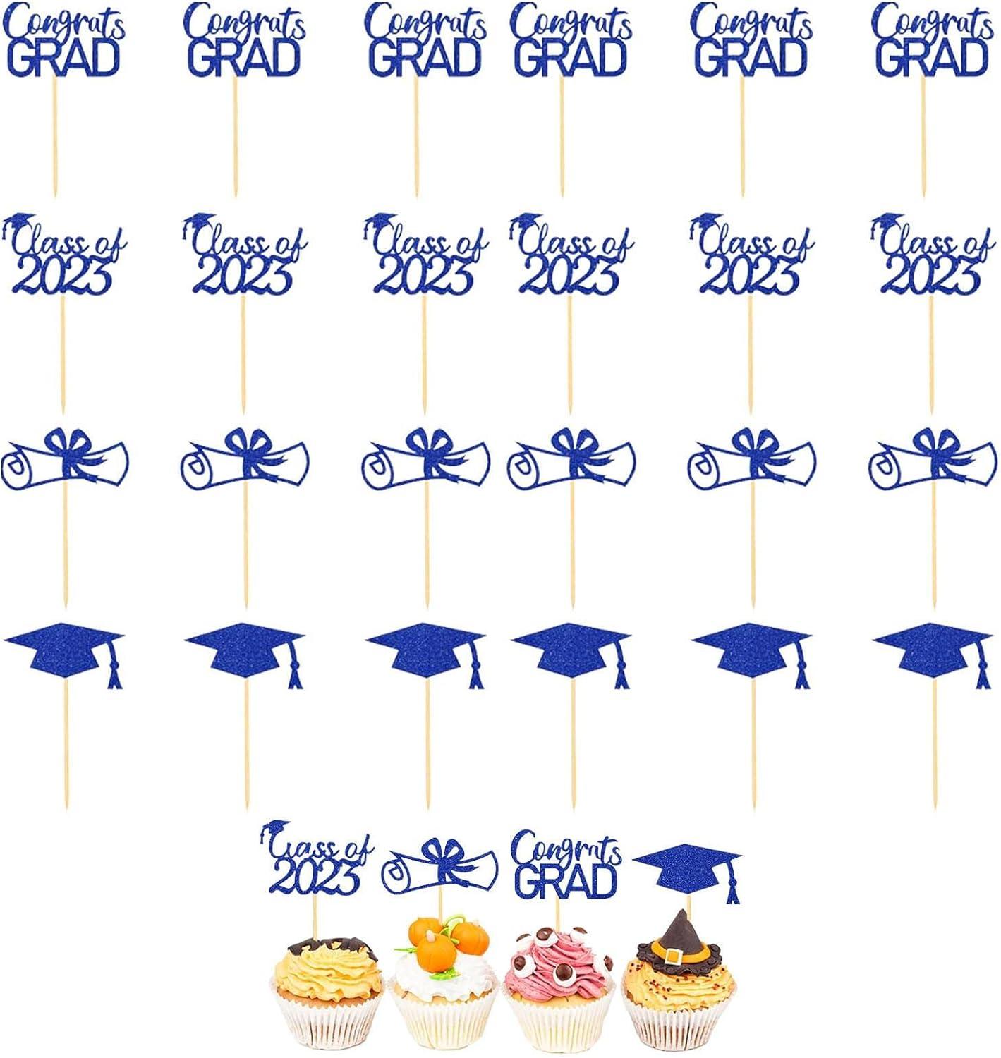 Raxove 2023 Cupcake Toppers - Graduation Theme Cupcake Toppers Class of ...
