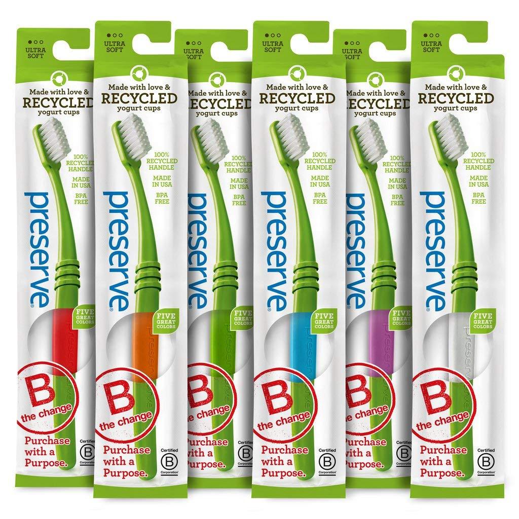 Preserve Toothbrush Ultra Soft (6 Pack) - Eco-Friendly Oral Care | Buy ...