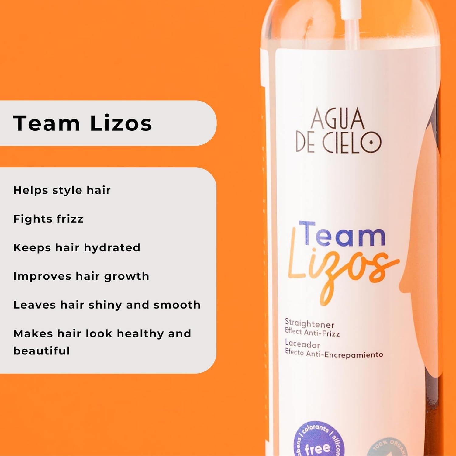 Agua de Cielo Team Lizos Hair Straightening Spray - Anti-Frizz Damage ...