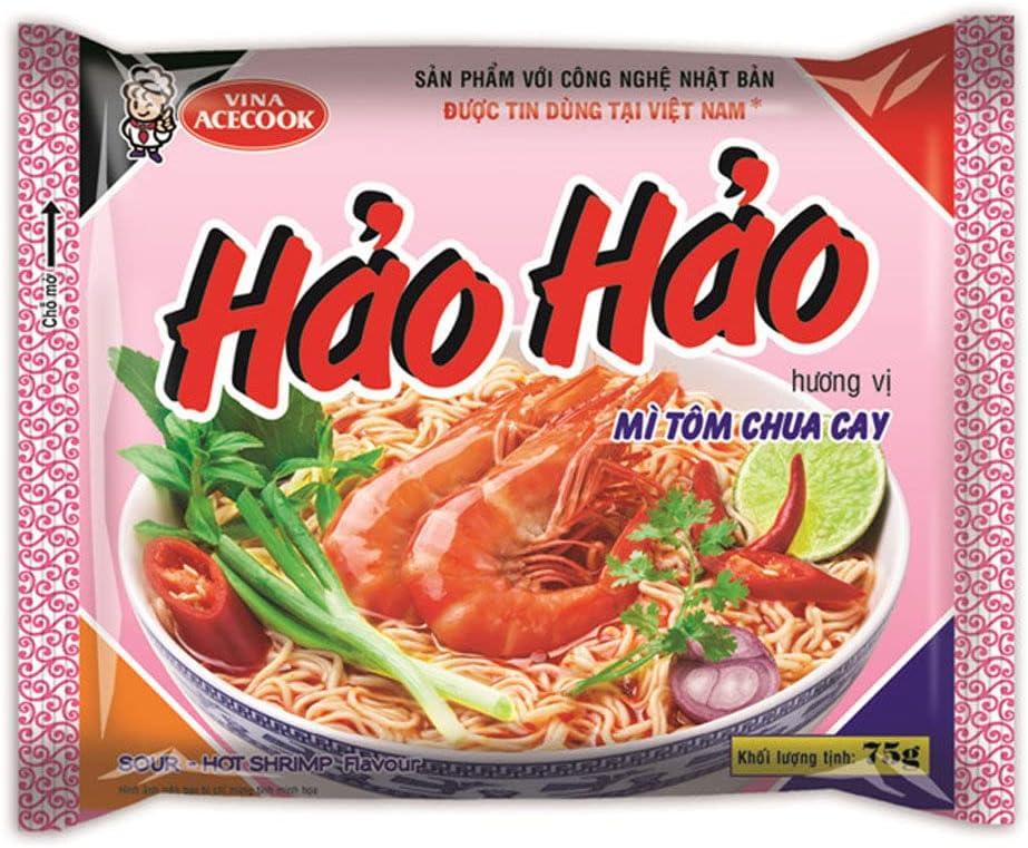 ACECOOK Hao Hao Vietnamese Hot & Sour Shrimp Instant Noodles 74g (Pack of 30) | Buy Now with ...