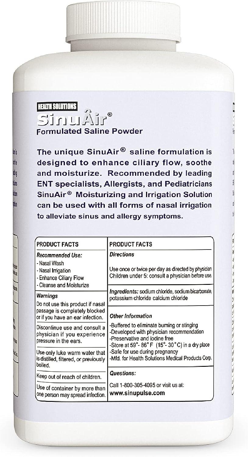 SinuPulse Elite Sinus Rinse Salt Solution 300g - Saline Powder for ...