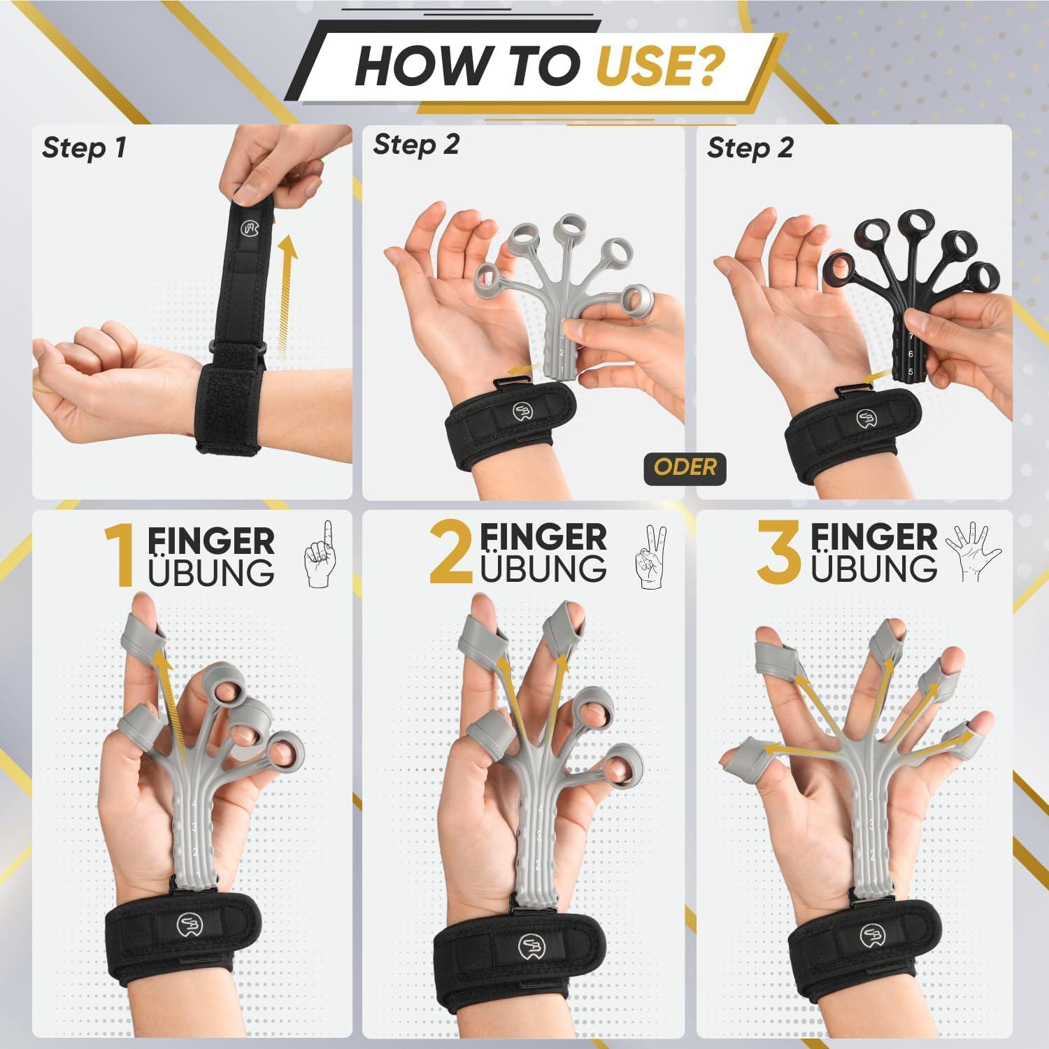 Strabozz Hand Trainer Set - Finger Grip Trainer 5-60kg | Occupational ...