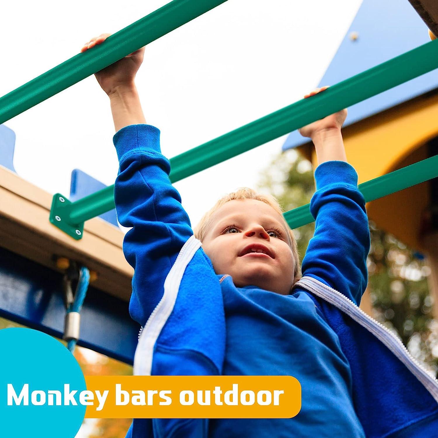 6 Monkey Bars Ladder Rungs Playground Set | Outdoor Climbing Kit for ...